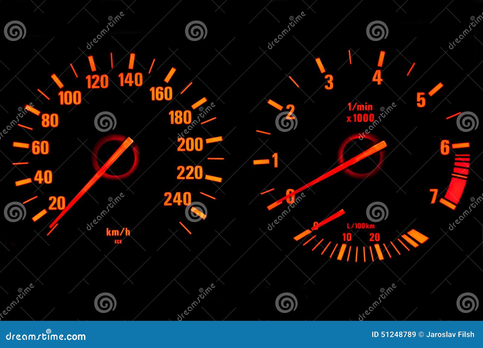 Speedometer stock image. Image of black, glowing, full - 51248789