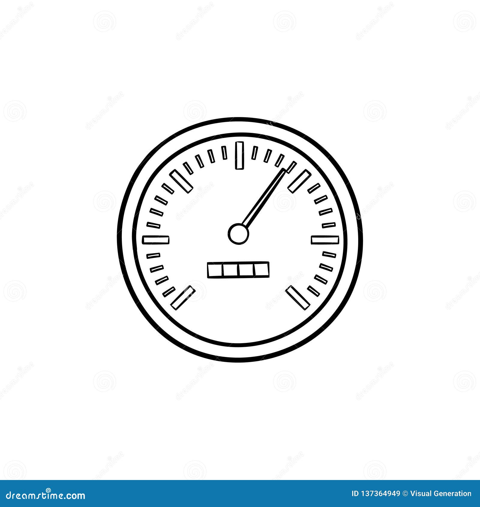 Speedometer Hand Drawn Outline Doodle Icon. Stock Vector - Illustration ...