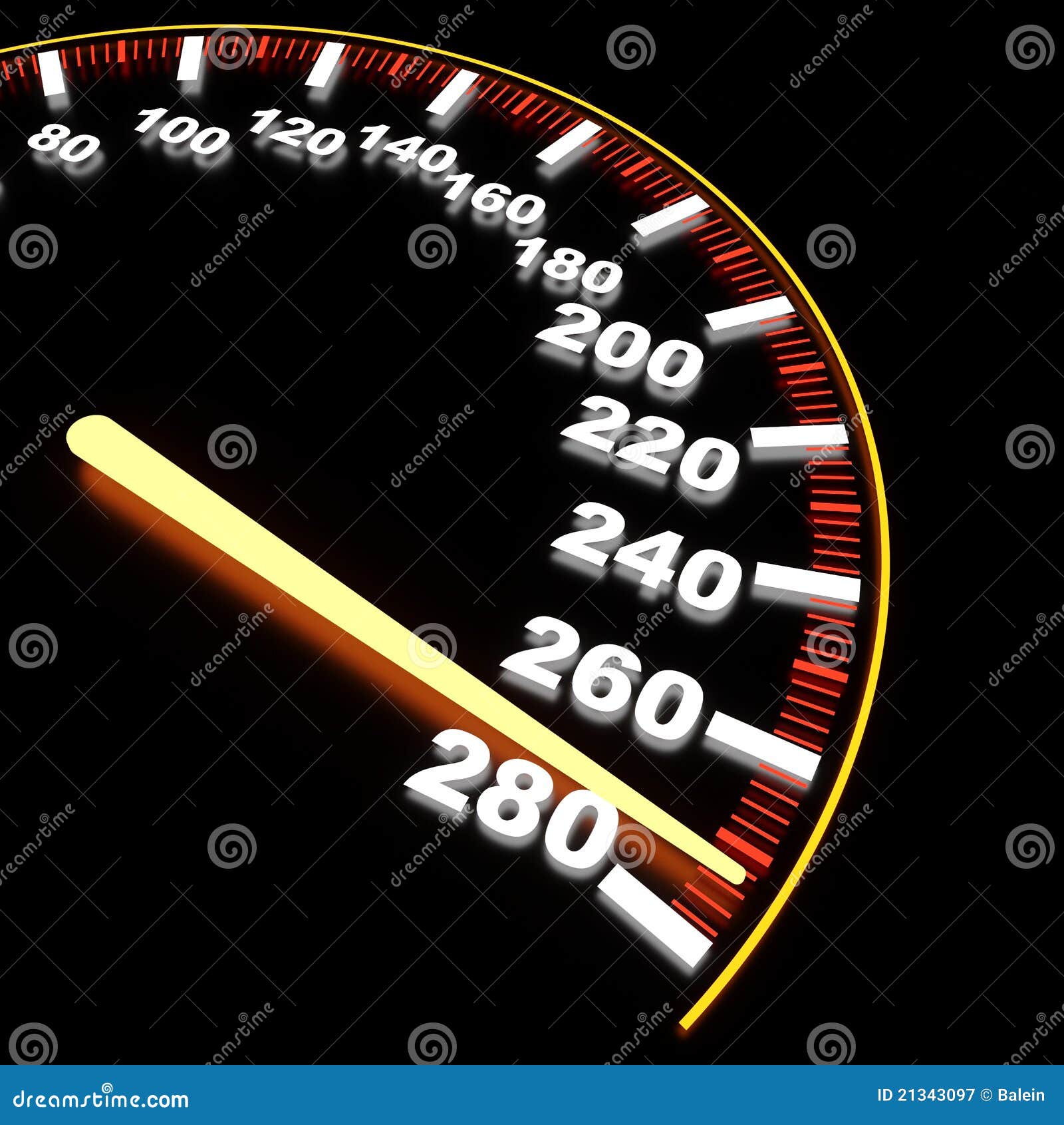 Speedometer on high-rate stock illustration. Illustration of limit ...
