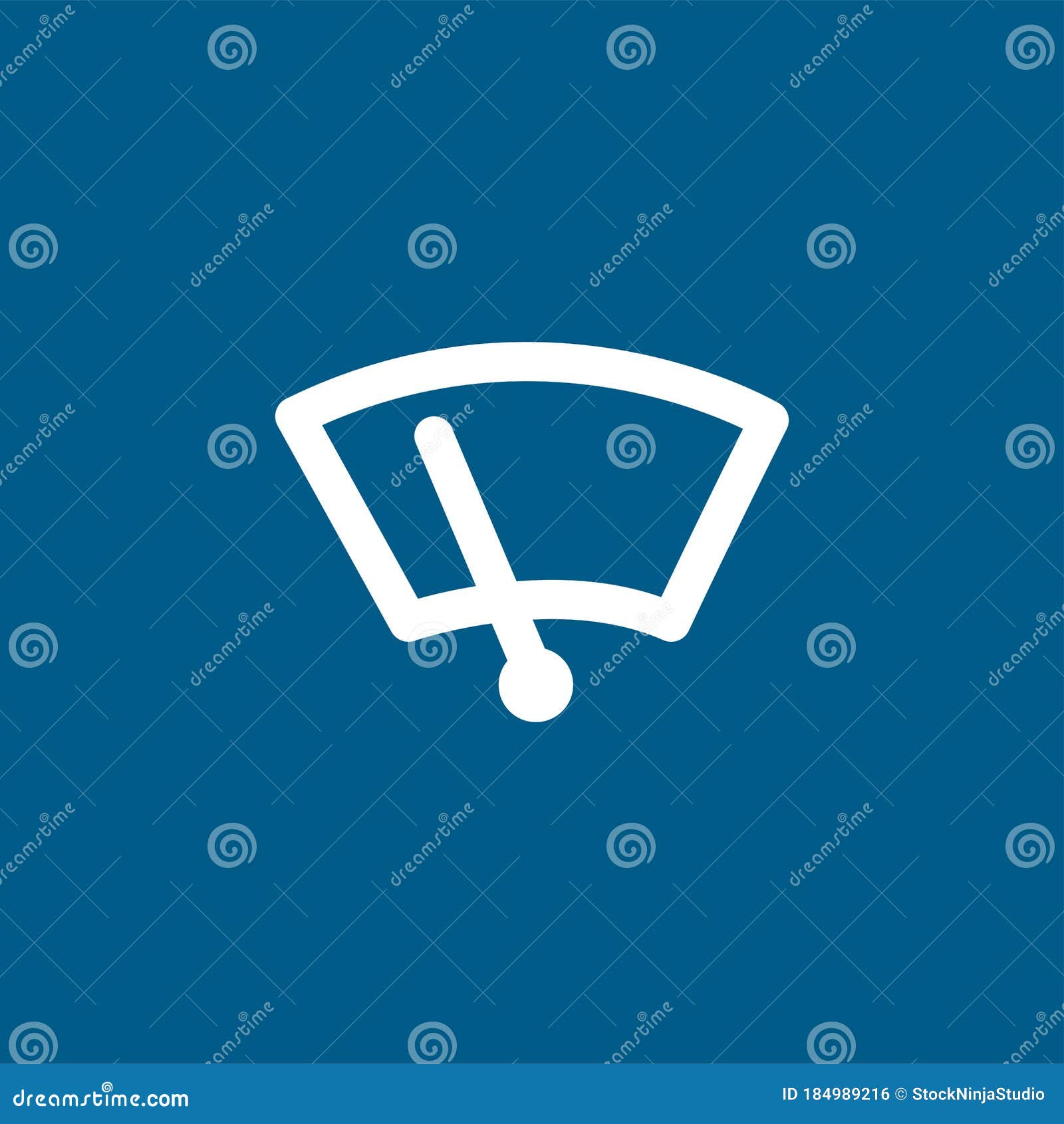 Speedometer Icon on Blue Background. Blue Flat Style Vector ...