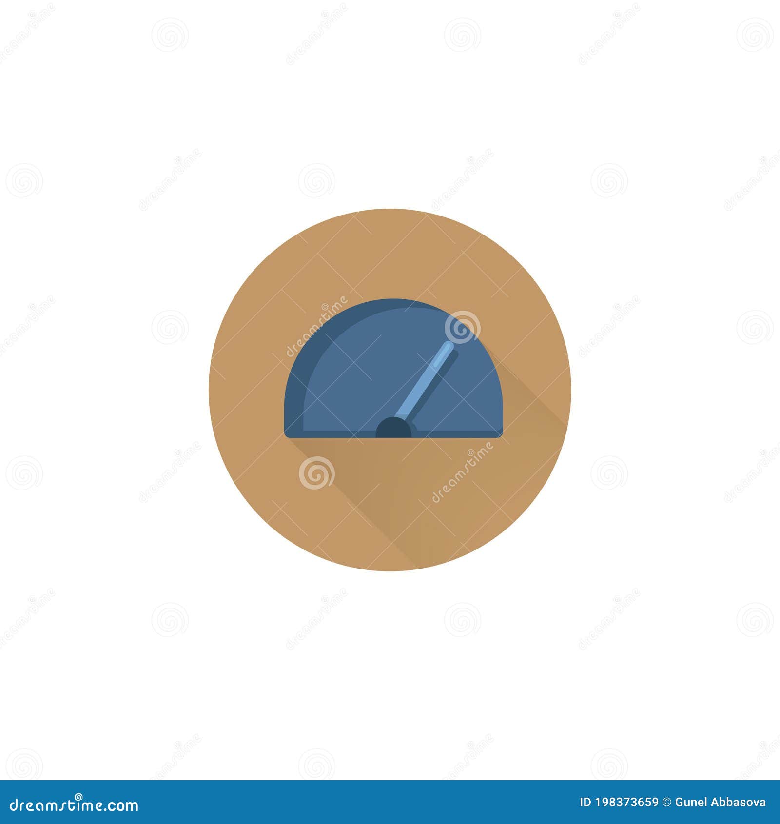 Speedometer Flat White Icons In Square Backgrounds Cartoon Vector ...