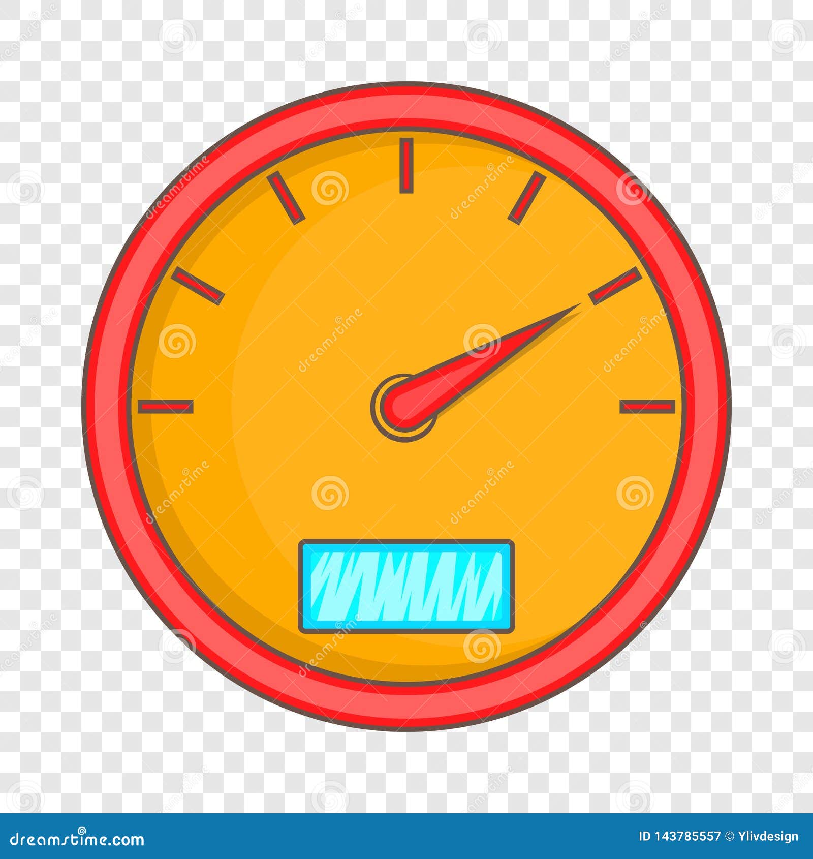 Speedometer Icon, Cartoon Style Stock Vector - Illustration of abstract ...