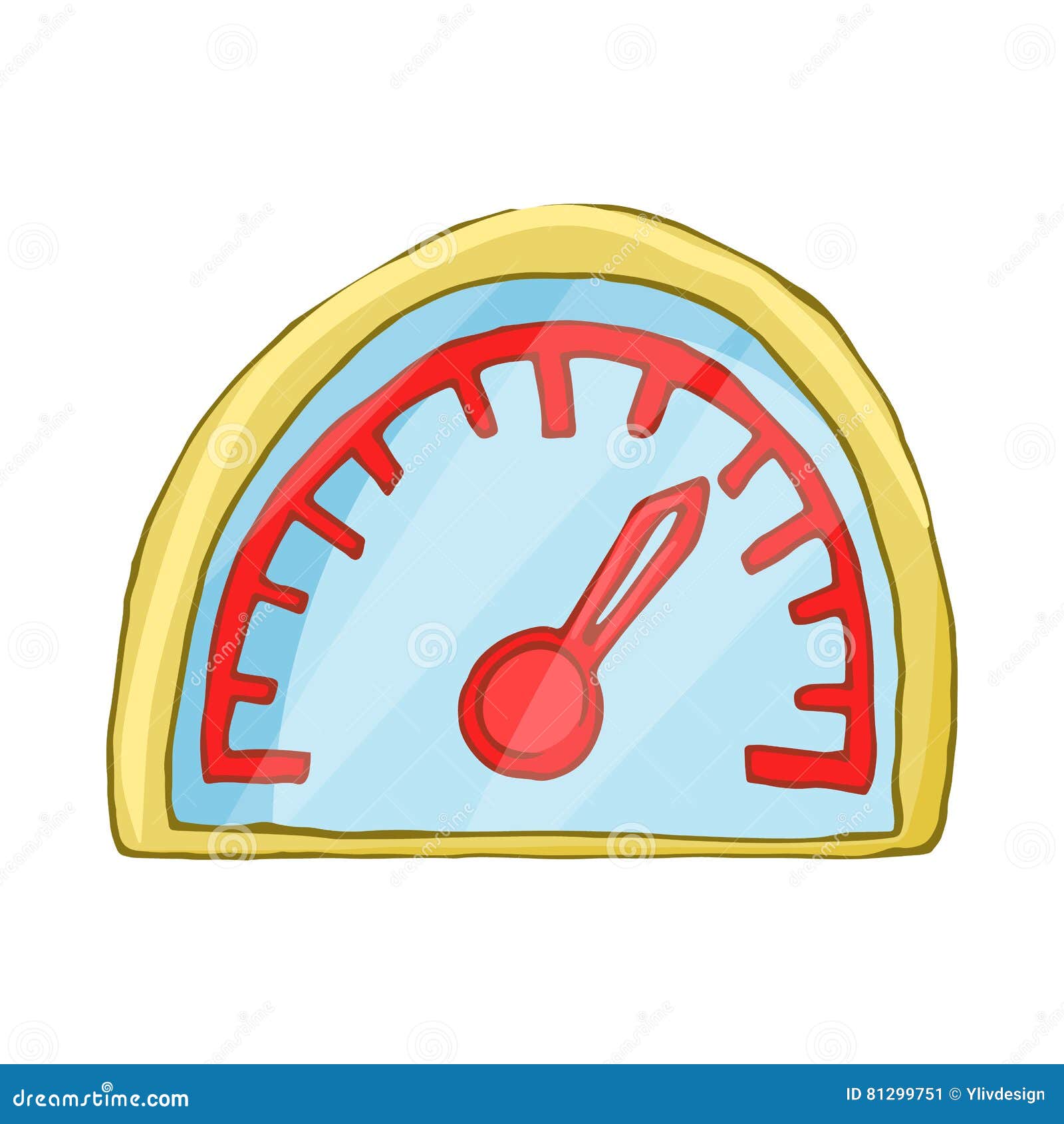 Speedometer Icon, Cartoon Style Stock Vector - Illustration of ...