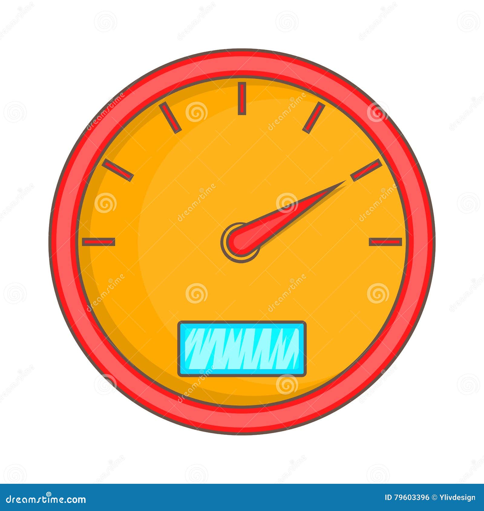 Speedometer Icon, Cartoon Style Stock Vector - Illustration of abstract ...