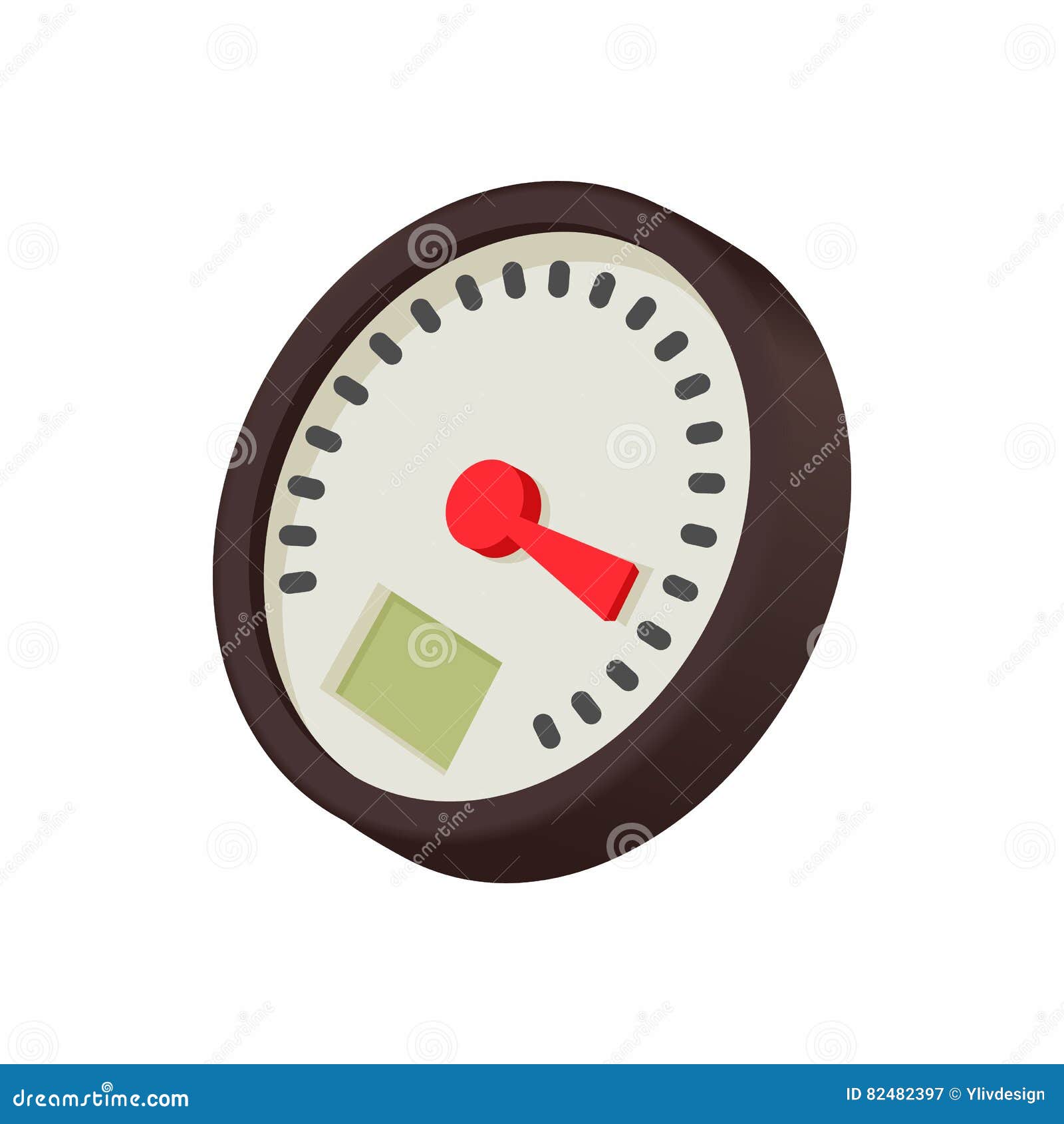 Speedometer Icon, Cartoon Style Stock Vector - Illustration of mile ...