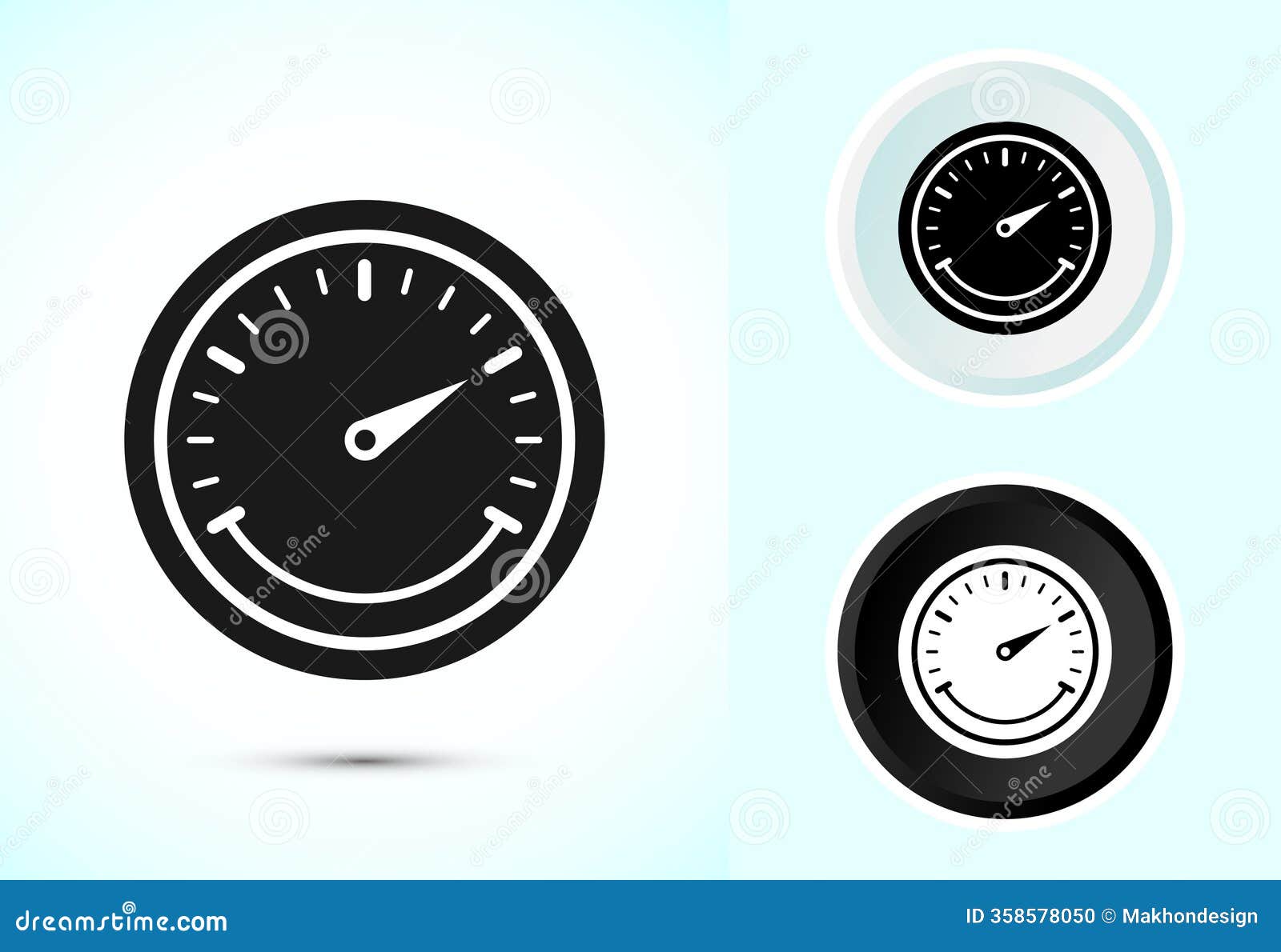 Speedometer Icon Design Illustration, Speed Indicator Sign Symbol Stock ...