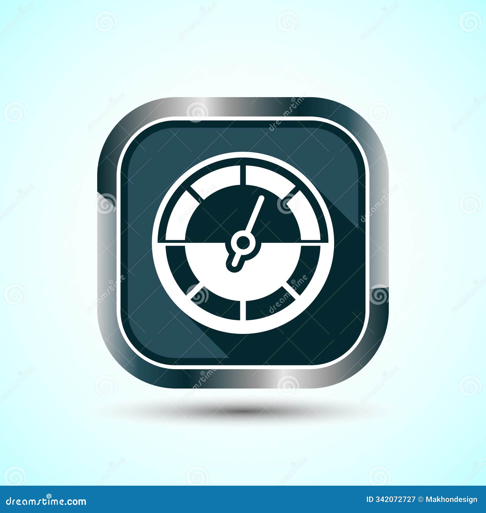 Speedometer Icon Design Illustration, Speed Indicator Sign Symbol, Gray ...