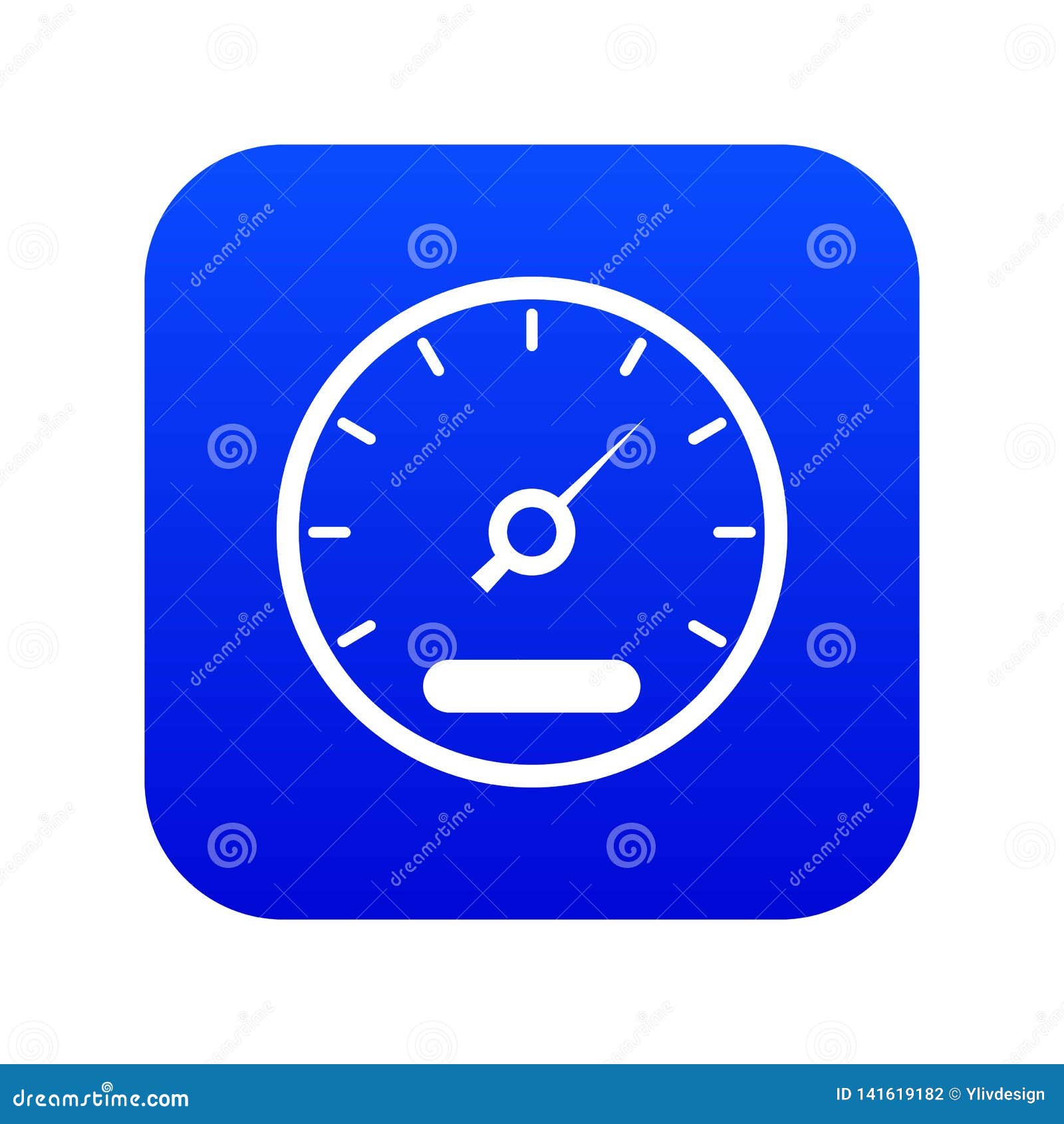 Speedometer Icon Digital Blue Stock Vector - Illustration of design ...