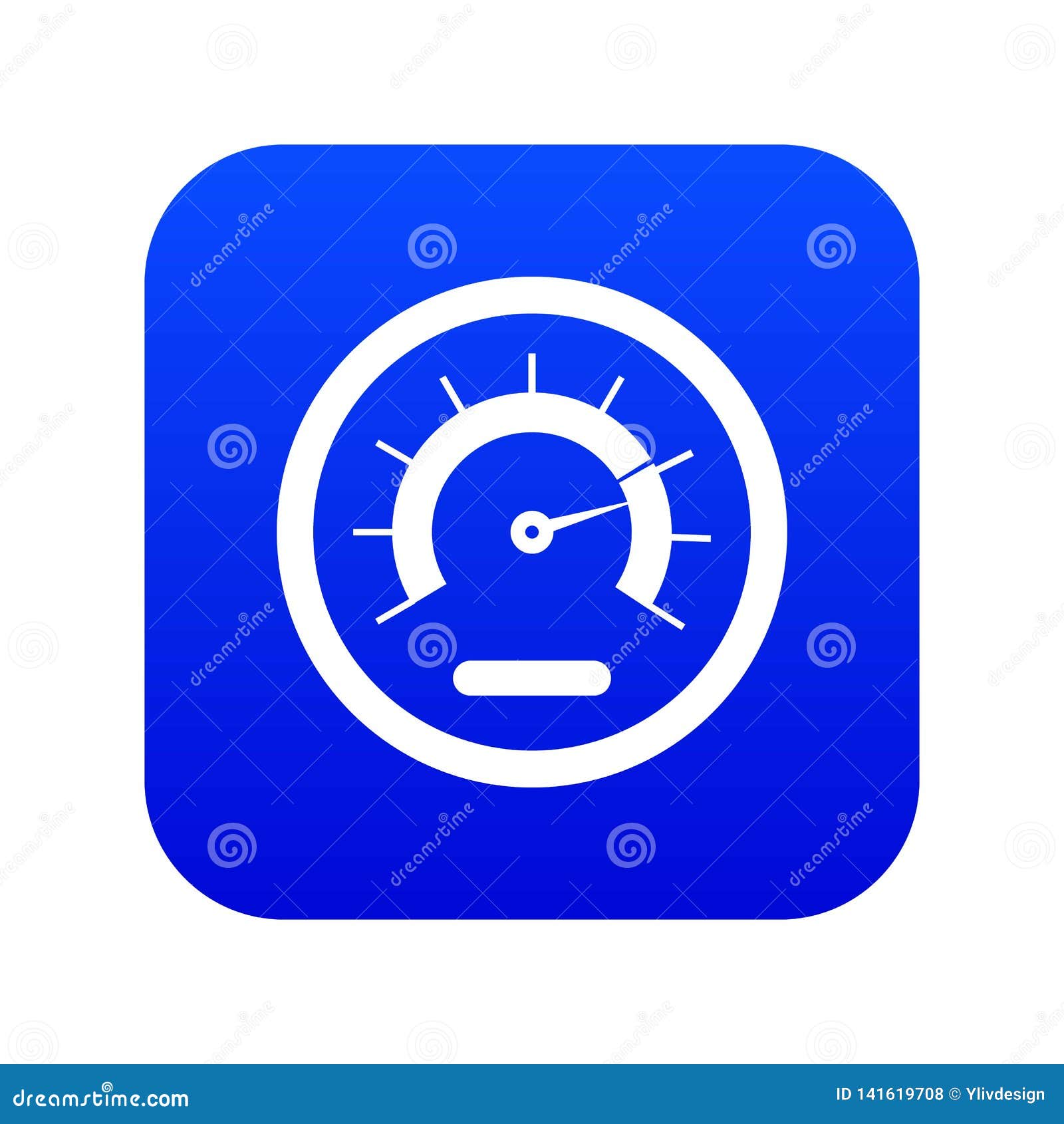 Speedometer Icon Digital Blue Stock Vector - Illustration of ...