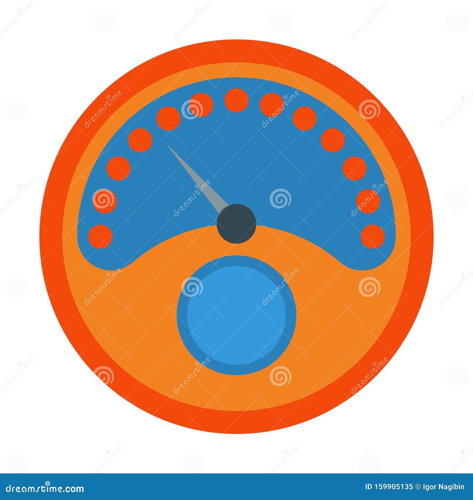 Speedometer Icon or Indicator with Arrow Stock Vector - Illustration of ...
