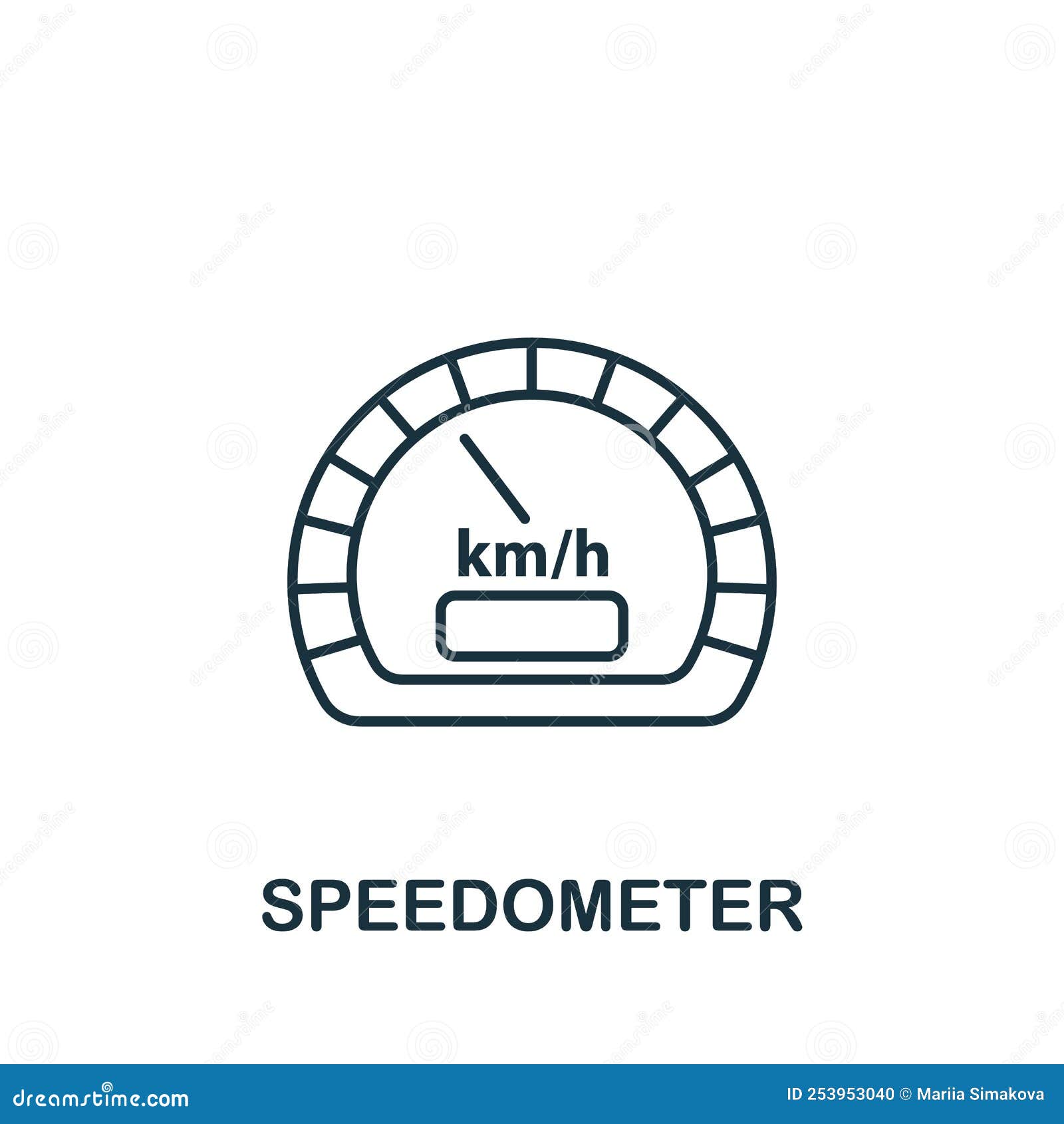 Speedometer Icon. Line Simple Measuring Icon for Templates, Web Design ...