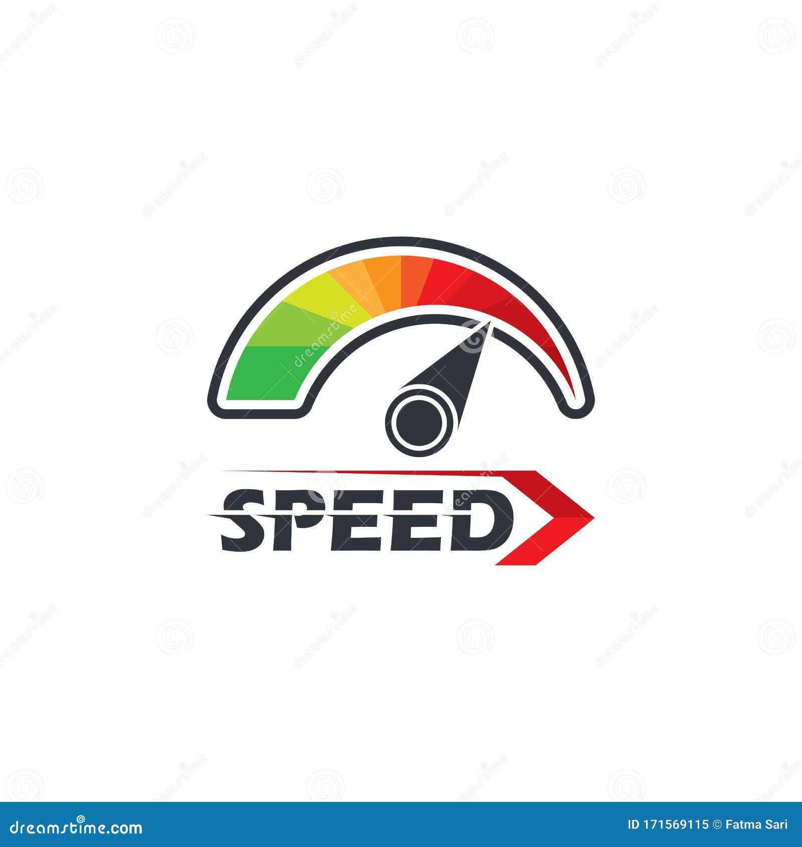 Speedometer Icon Logo Vector Stock Vector - Illustration of business ...