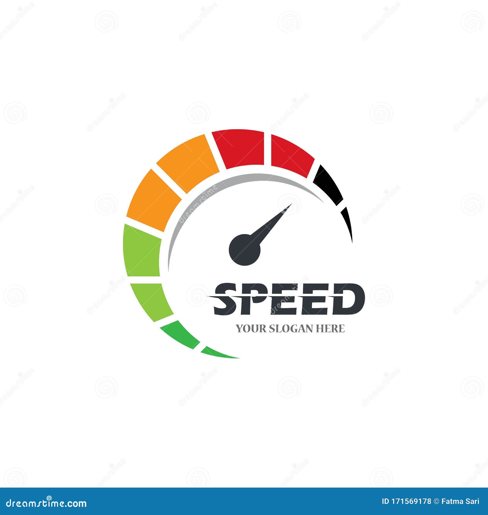 Speedometer Icon Logo Vector Stock Vector - Illustration of background ...