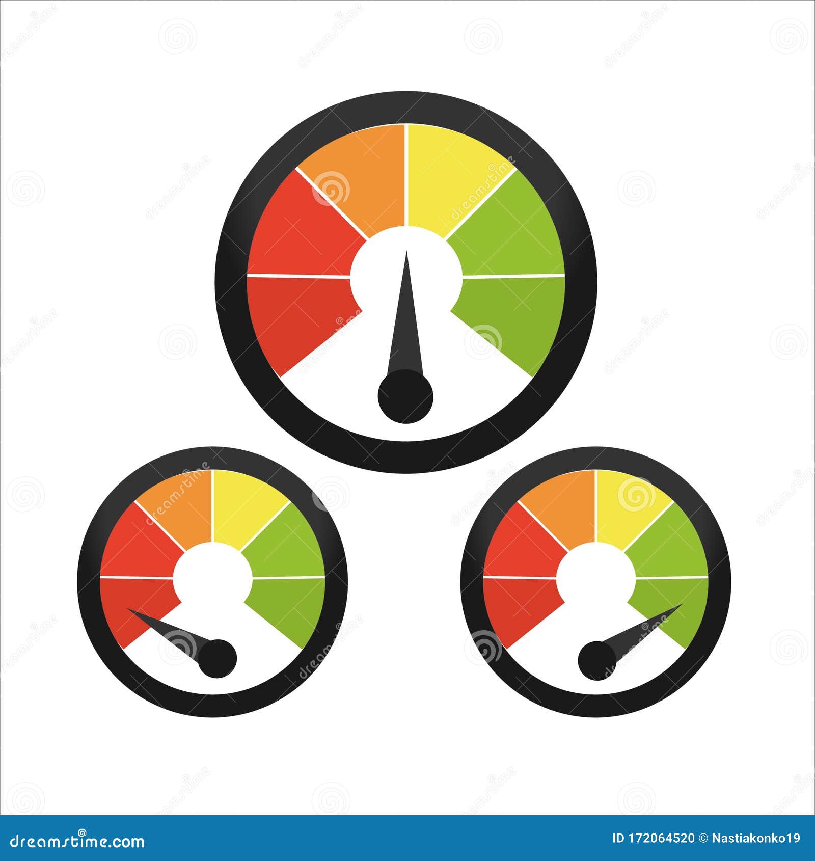 Speedometer Icon Low To High. Low To High Speedometer Icon Vector ...