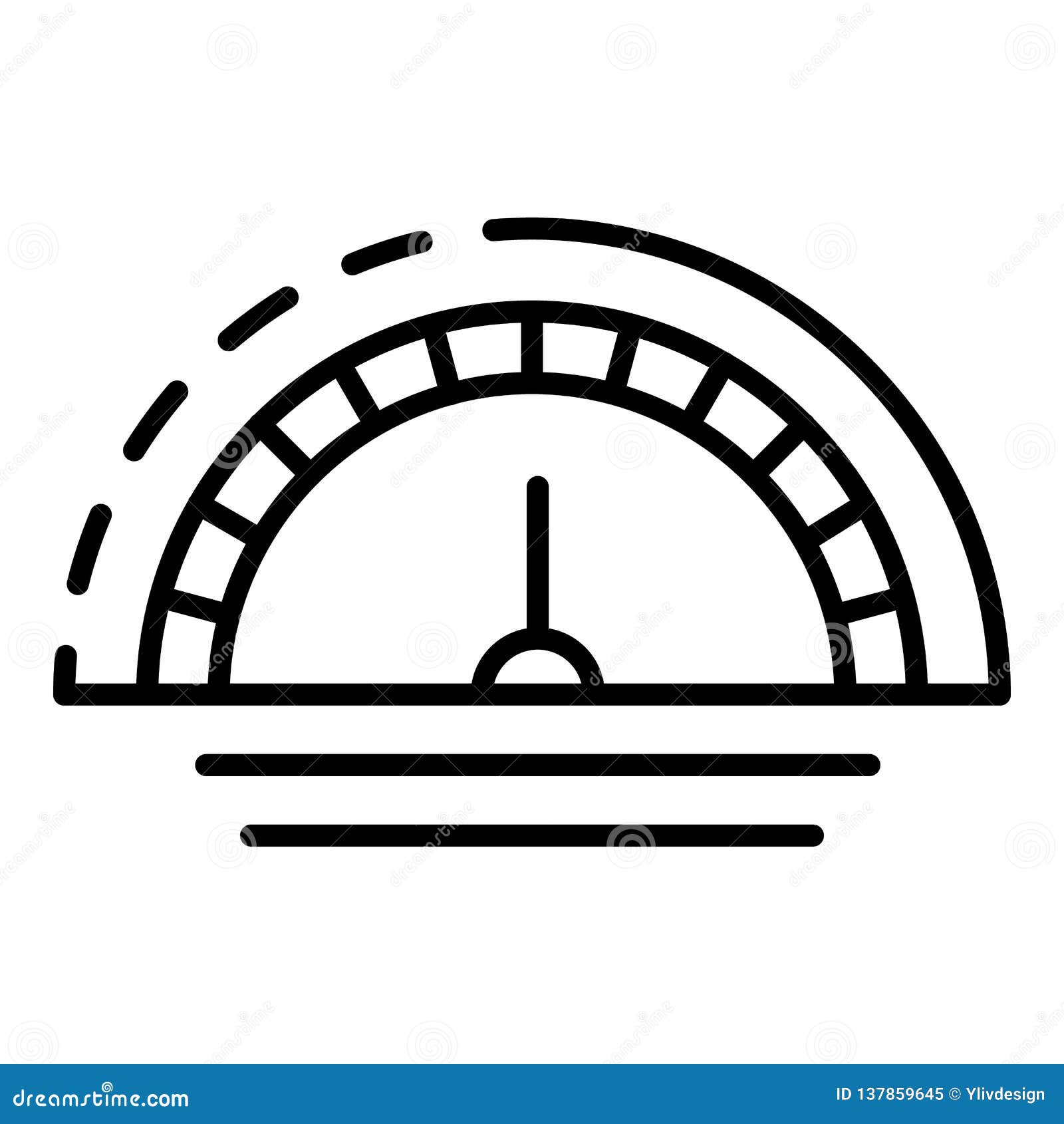Speedometer Icon, Outline Style Stock Vector - Illustration of graphic ...