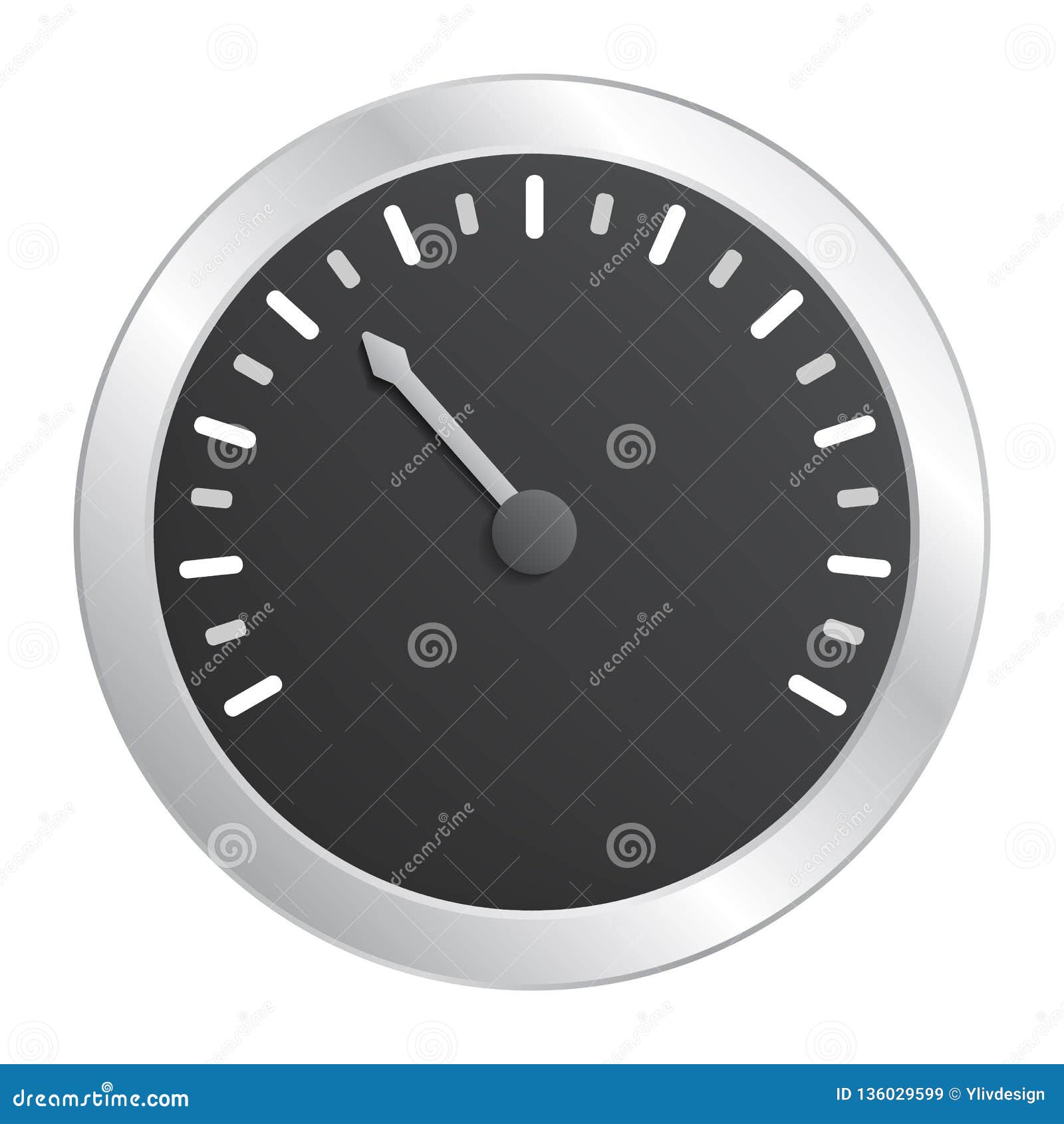 Speedometer. Realistic Odometer Interface. Speed Meter With Red Arrow ...