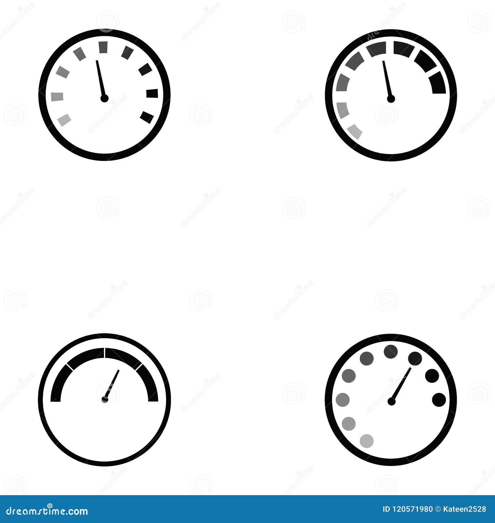 Speedometer icon set stock vector. Illustration of control - 120571980