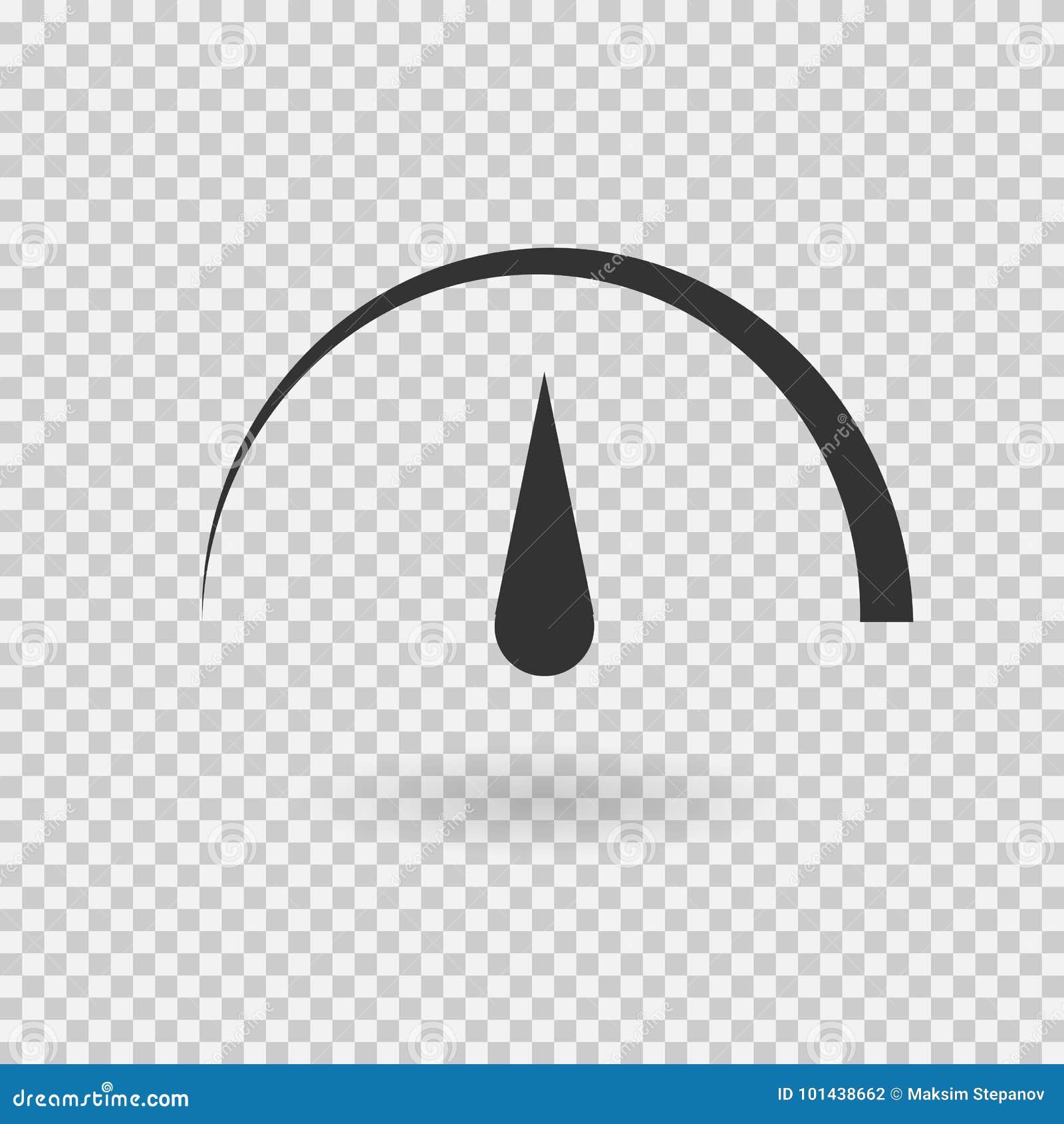 Speedometer Icon, Indicator Of Minimum And Maximum Gauge With Needle ...