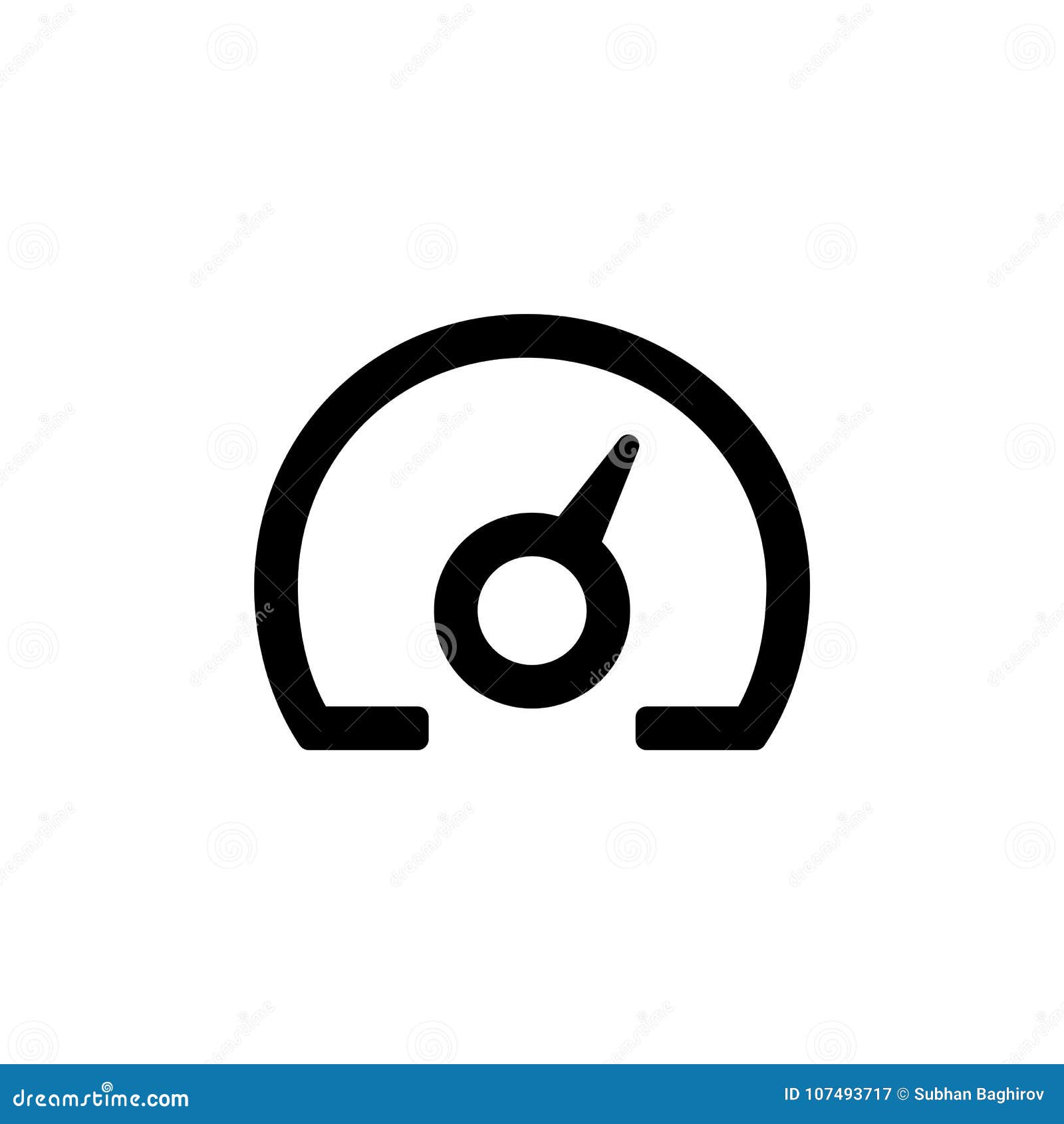 Speedometer Icon for Simple Flat Style Ui Design Stock Vector ...