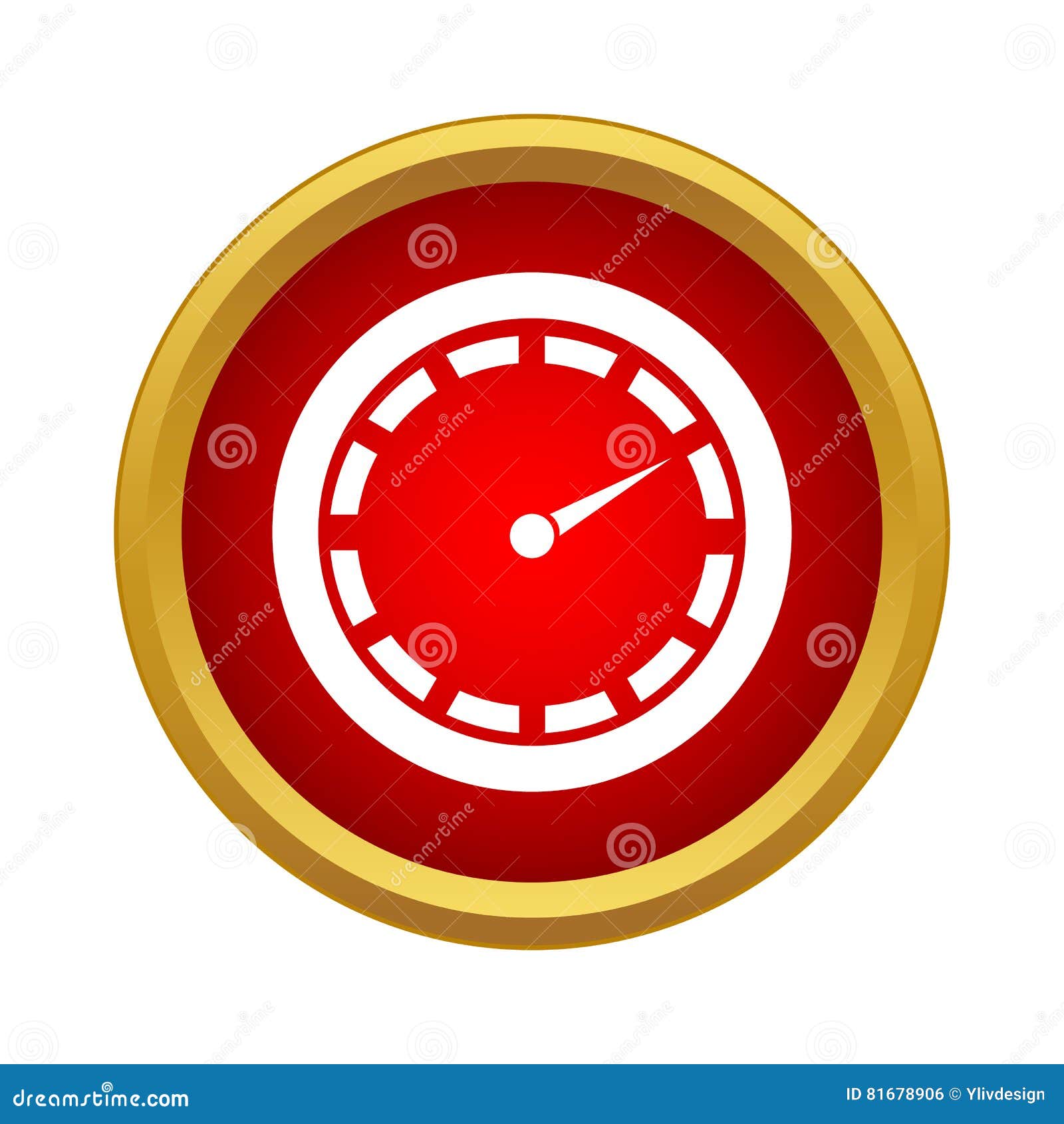 Speedometer Icon in Simple Style Stock Vector - Illustration of modern ...