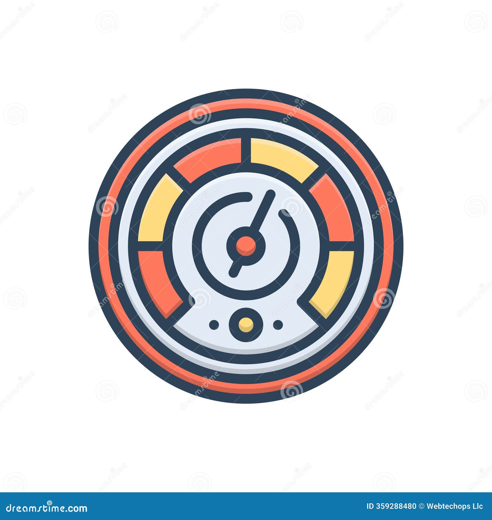 Color Illustration Icon for Speedometer, Speed and Scale Stock ...