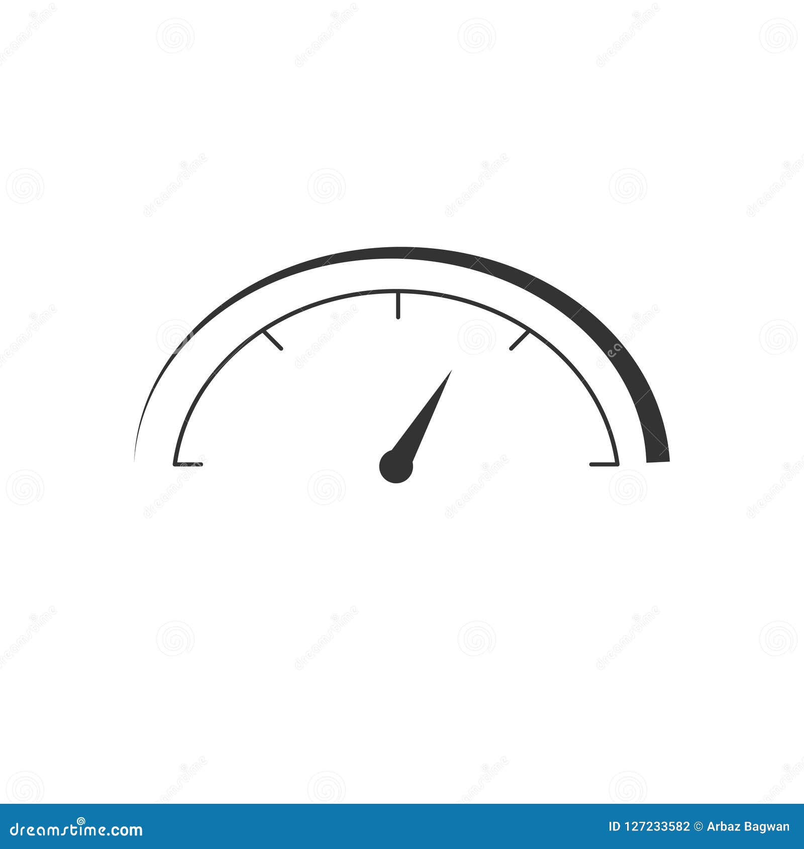 Speedometer icon stock vector. Illustration of accelerate - 127233582