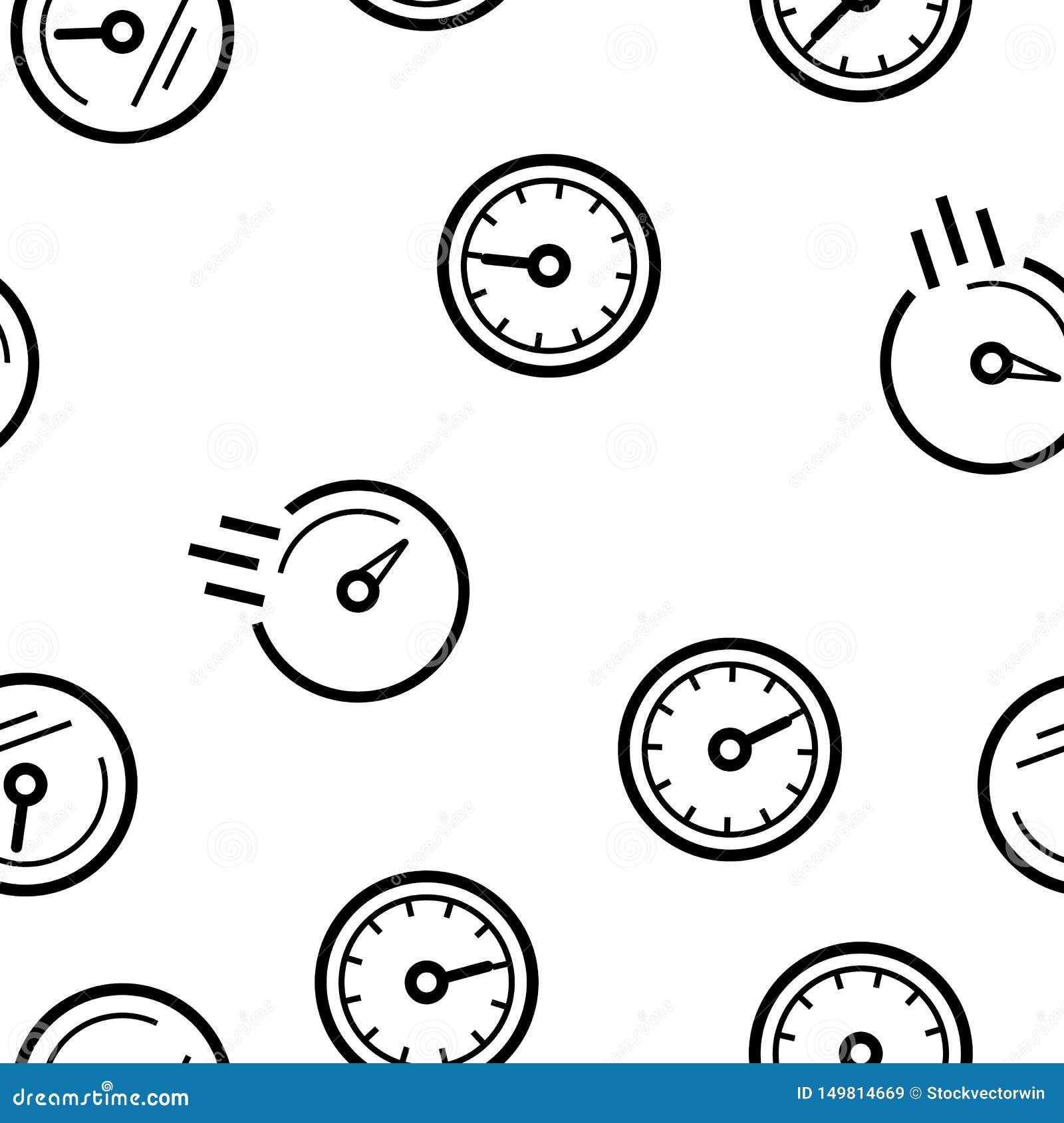 Speedometer Icon Vector Seamless Pattern Stock Vector - Illustration of ...