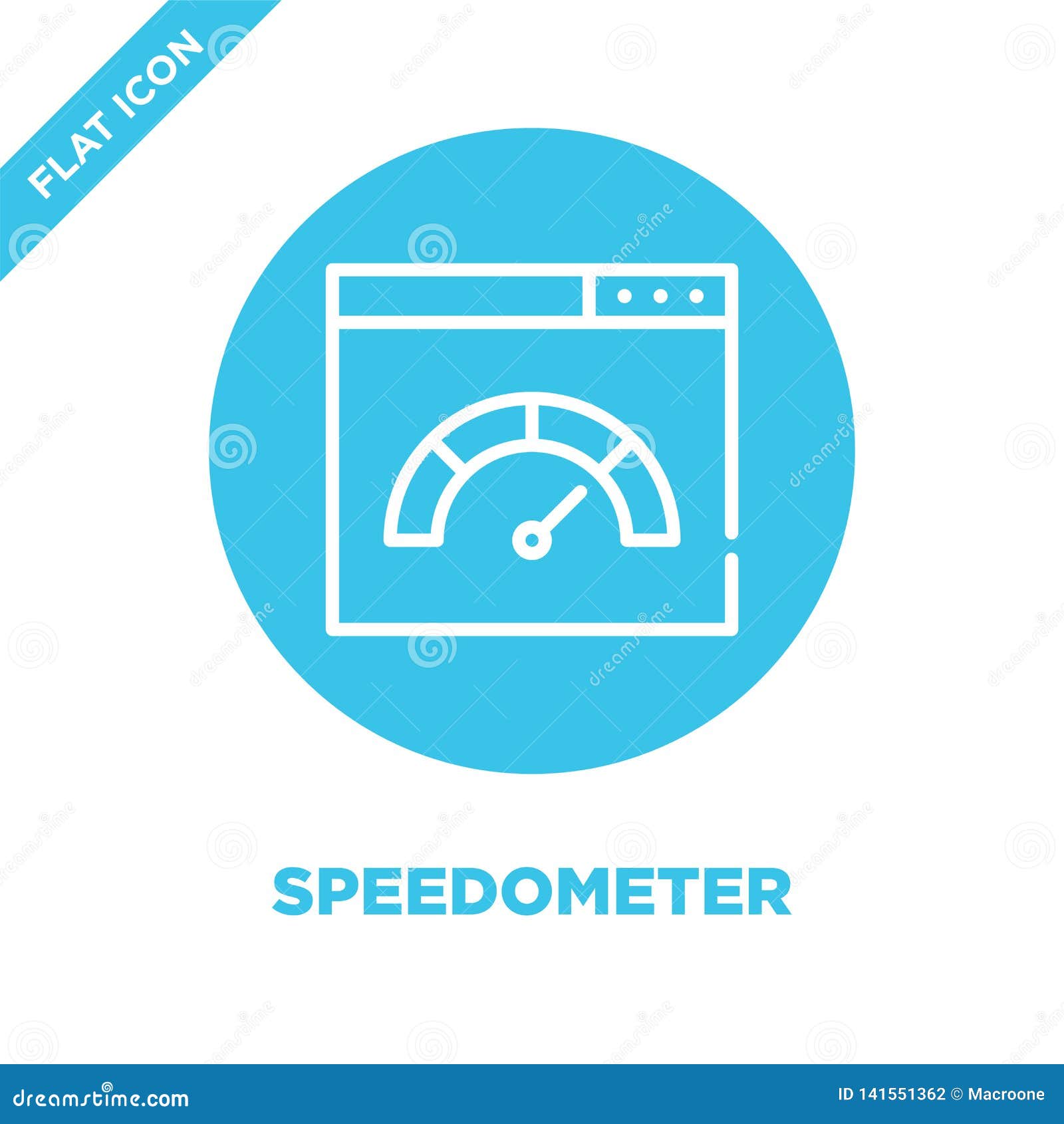Speedometer Icon Vector. Thin Line Speedometer Outline Icon Vector ...