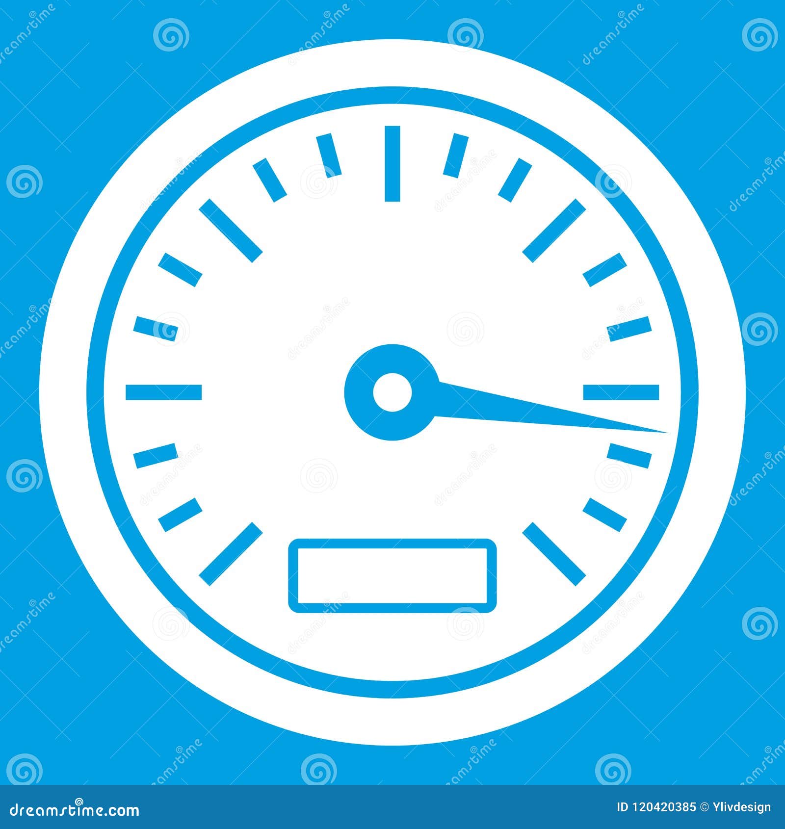 Speedometer icon white stock vector. Illustration of instrument - 120420385