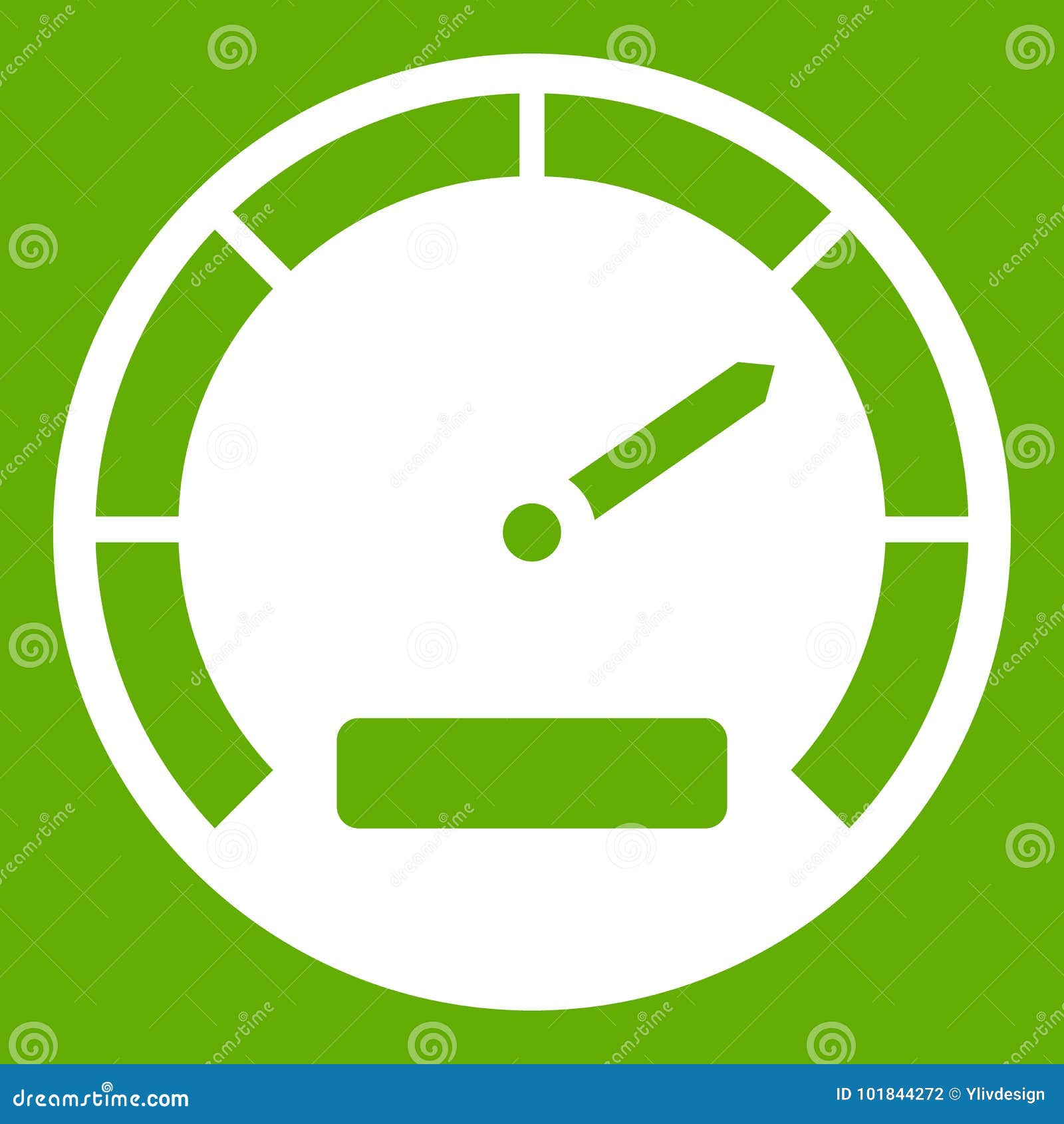 Speedometer icon green stock vector. Illustration of fast - 101844272