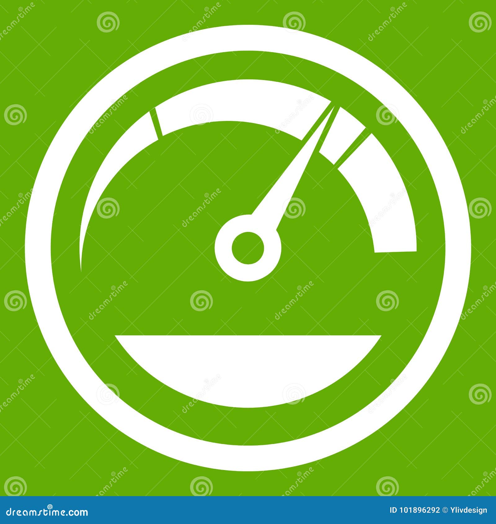 Speedometer icon green stock vector. Illustration of fast - 101896292