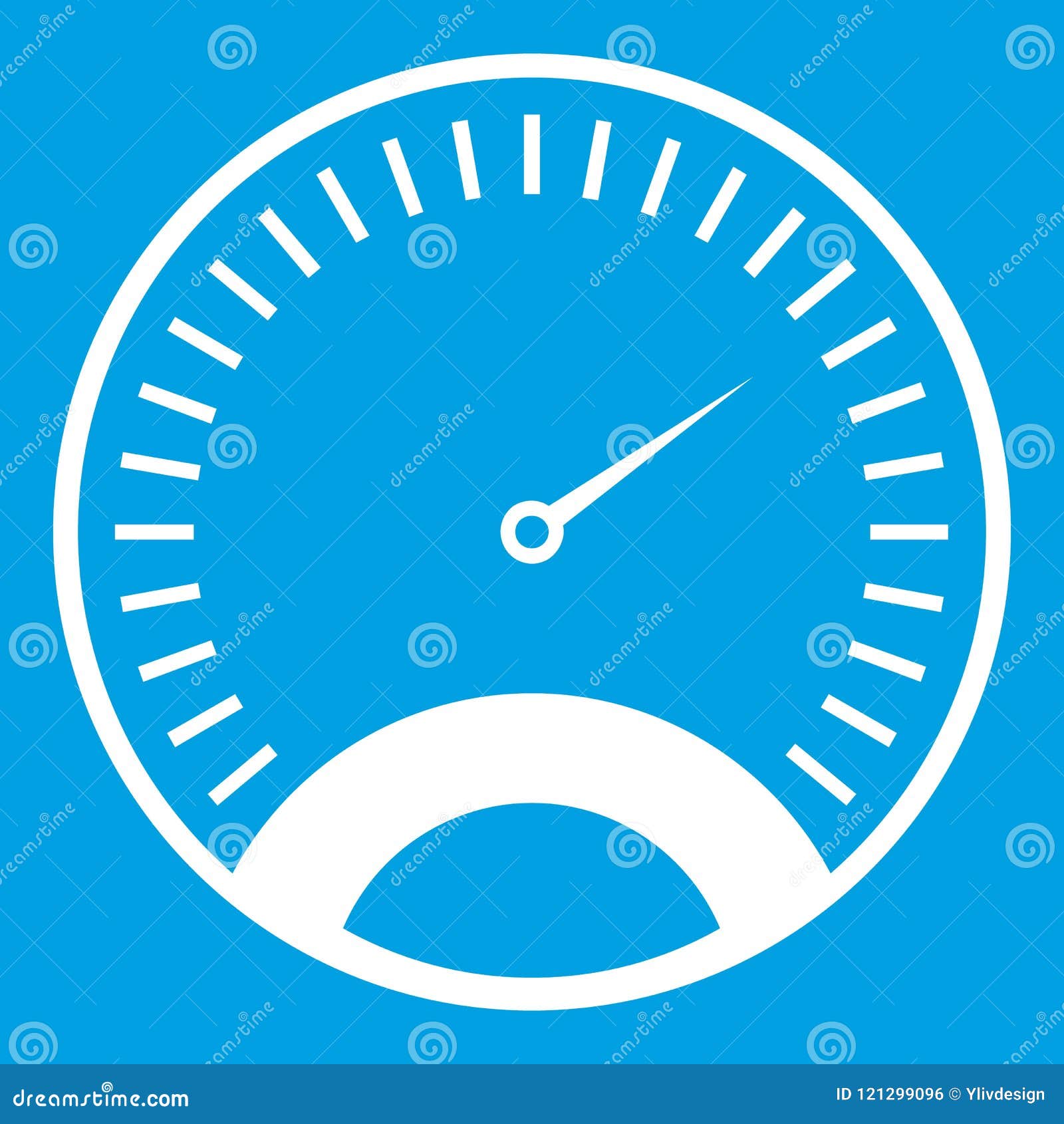Speedometer icon white stock vector. Illustration of graphic - 121299096