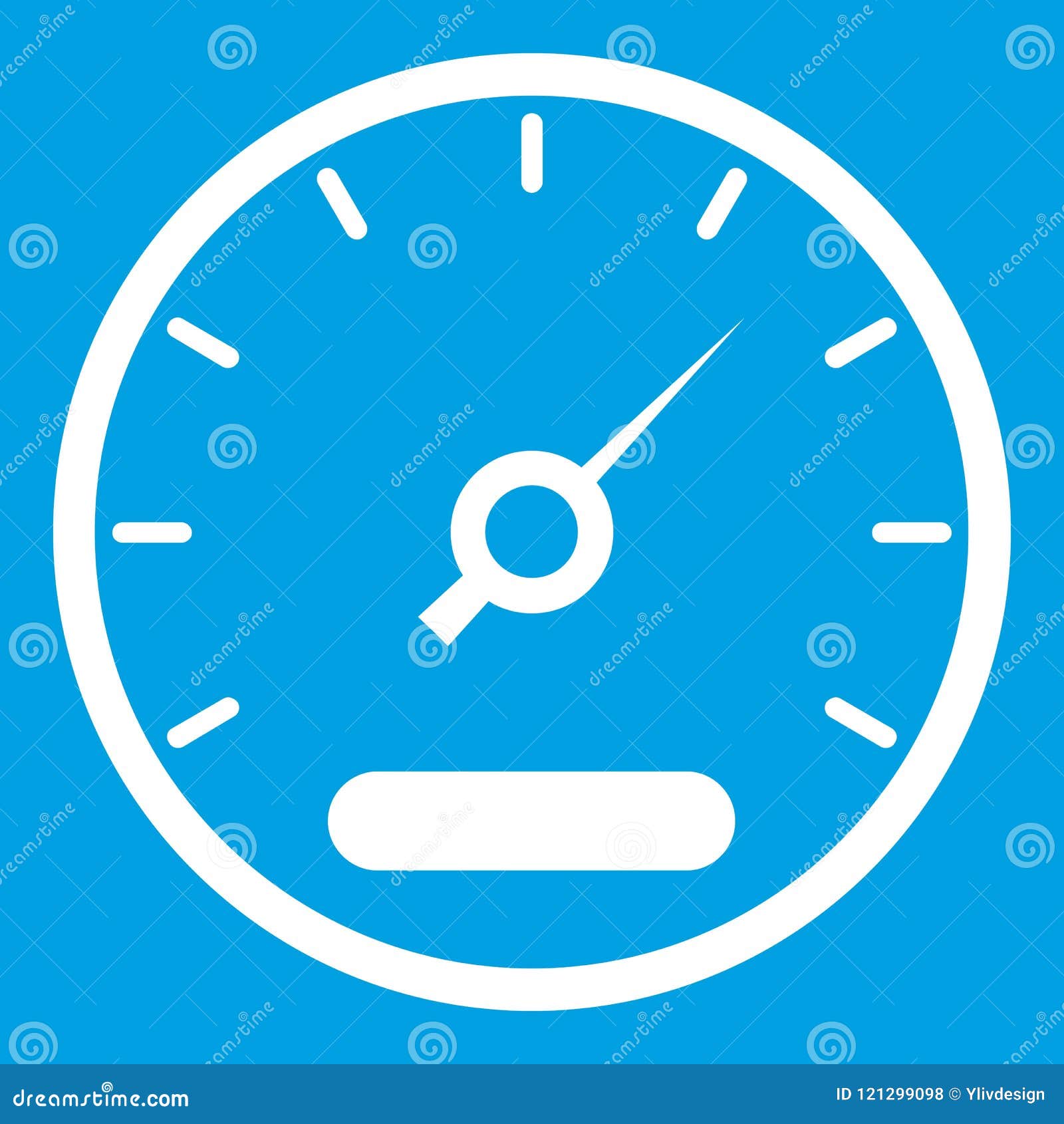 Speedometer icon white stock vector. Illustration of blog - 121299098