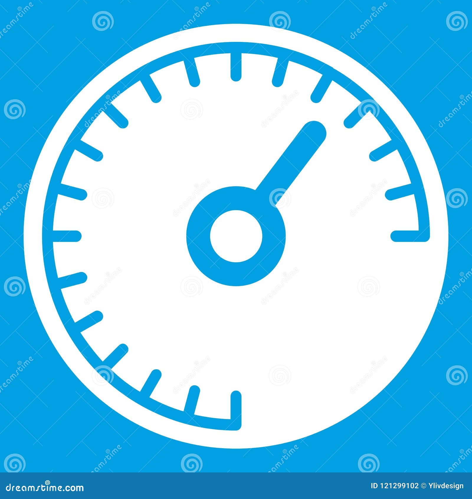 Speedometer icon white stock vector. Illustration of icon - 121299102