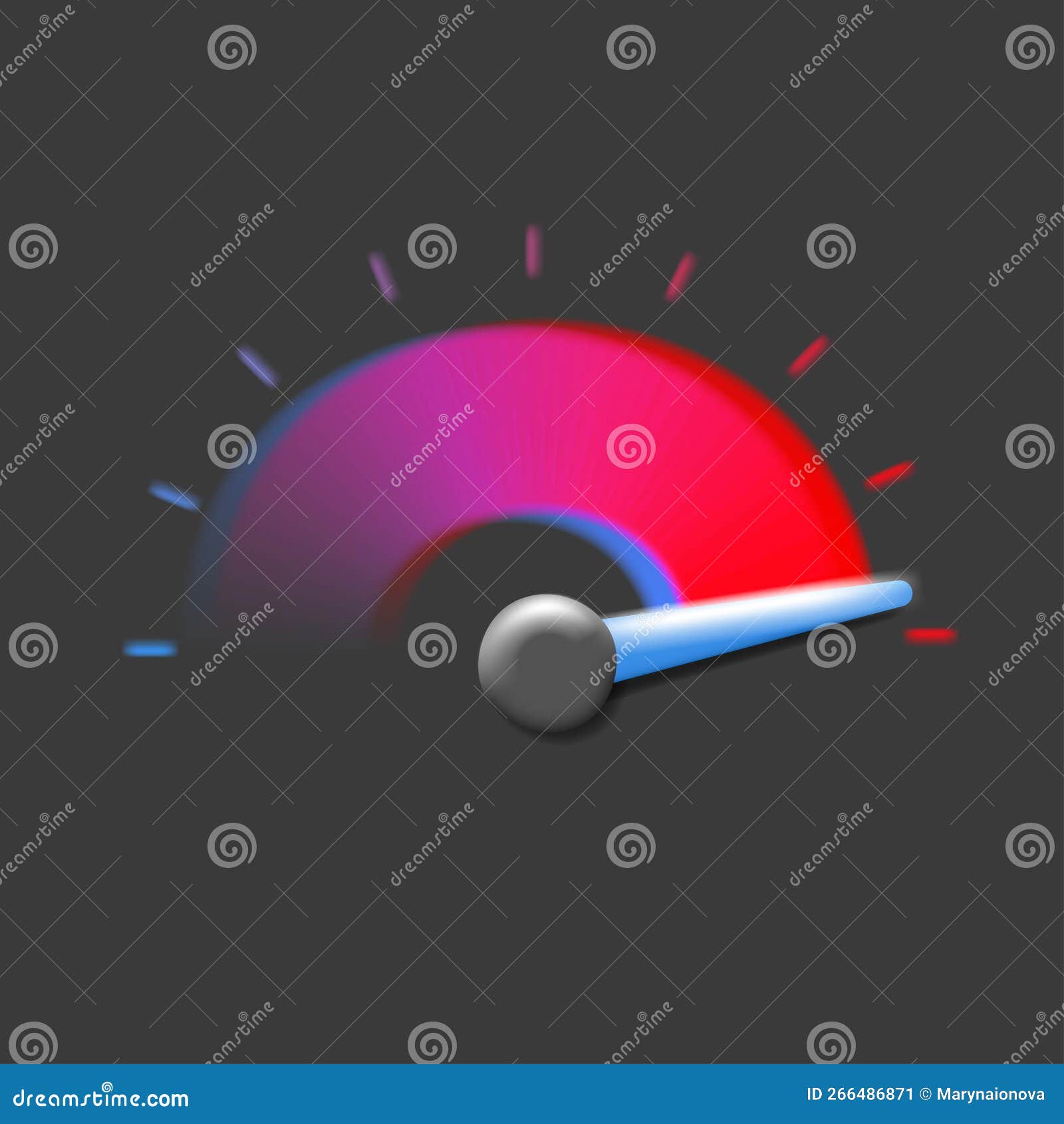 Speedometer Iillustration, Performance Measurement Symbol with Pointer ...