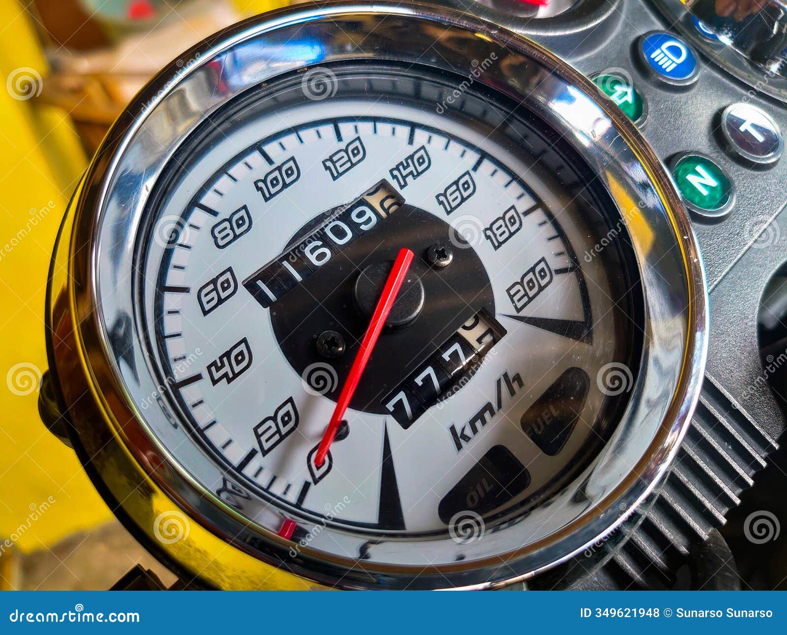 Speedometer or Instrument Panel of a Motorcycle. Stock Photo - Image of ...