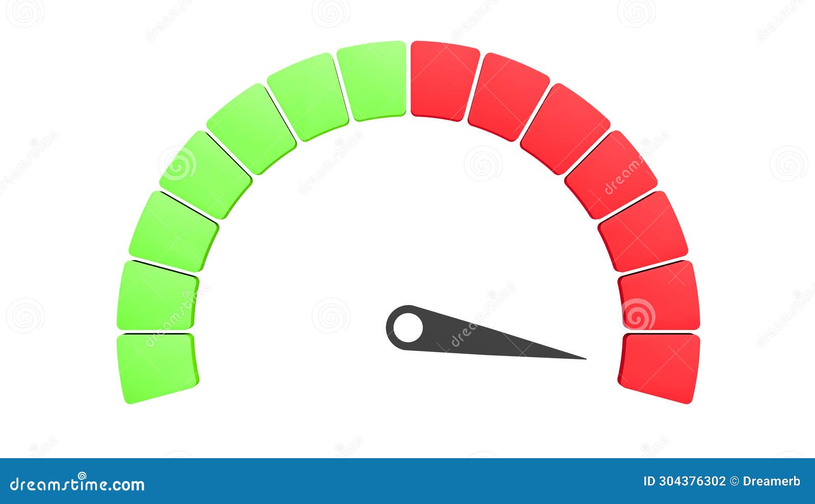 Speedometer. Isolated. Green and Red Stock Illustration - Illustration ...