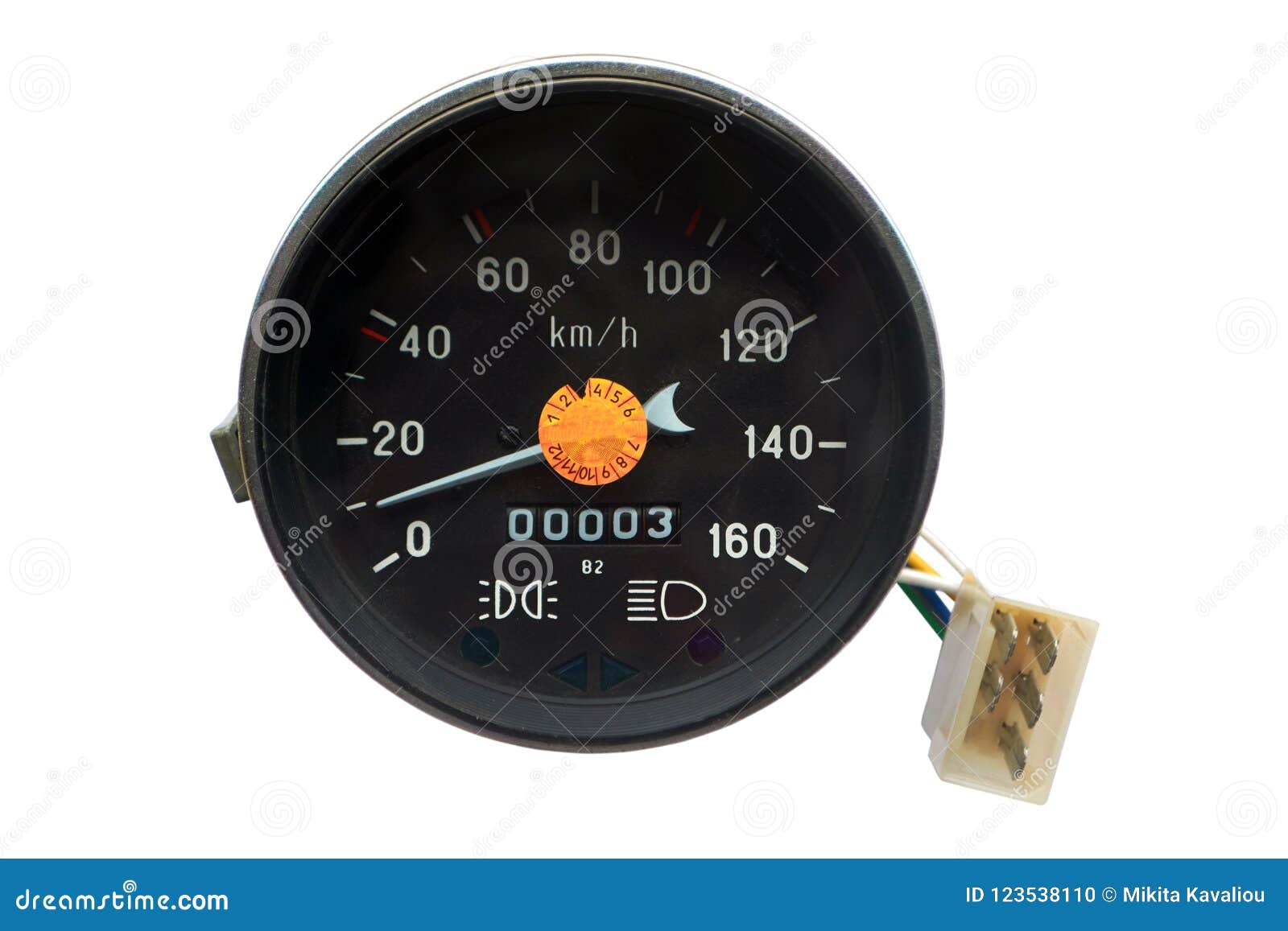 Speedometer Isolated on White Background Stock Photo - Image of ...