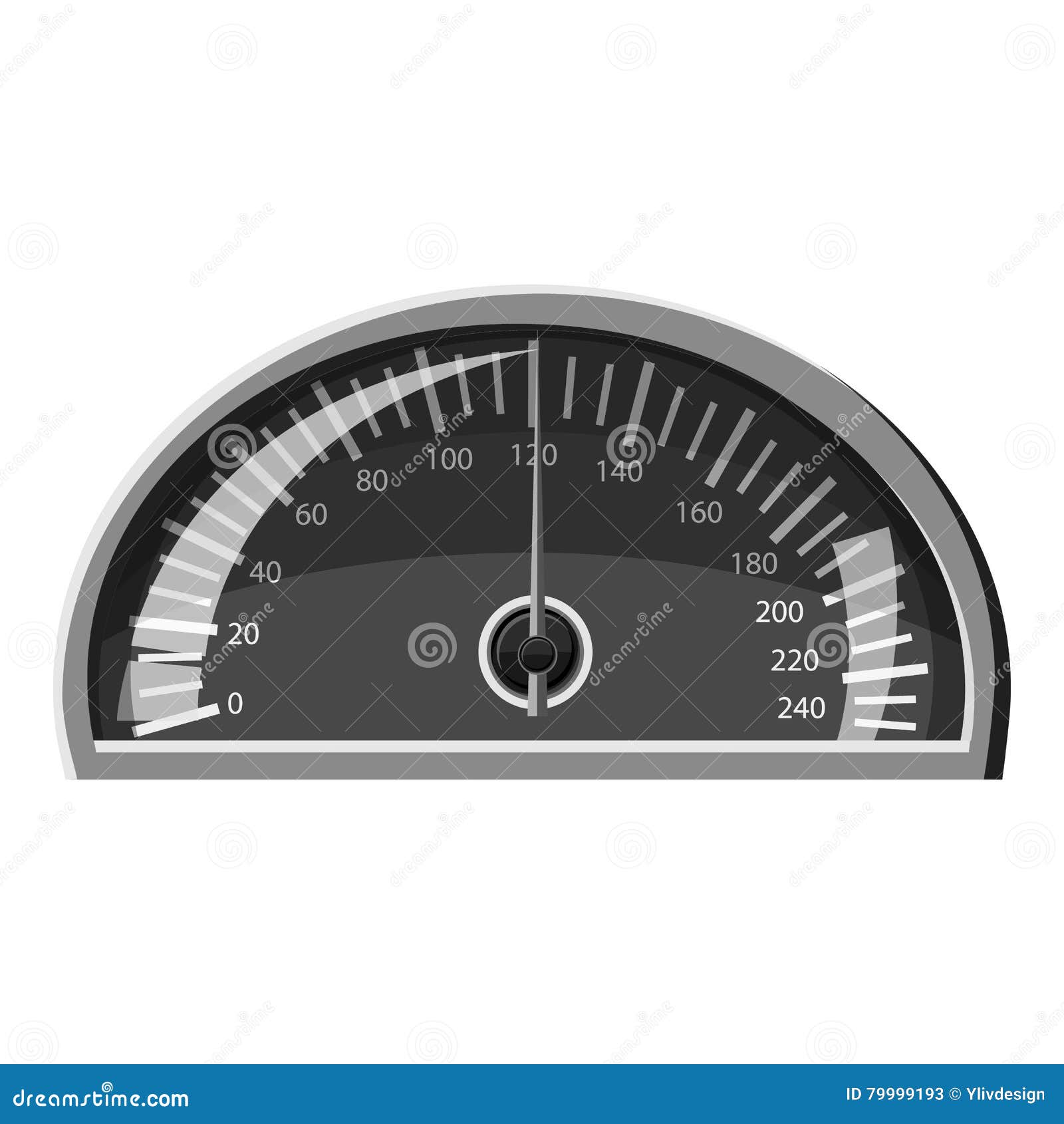 Speedometer 120 Km in Hour Icon Stock Vector - Illustration of panel ...