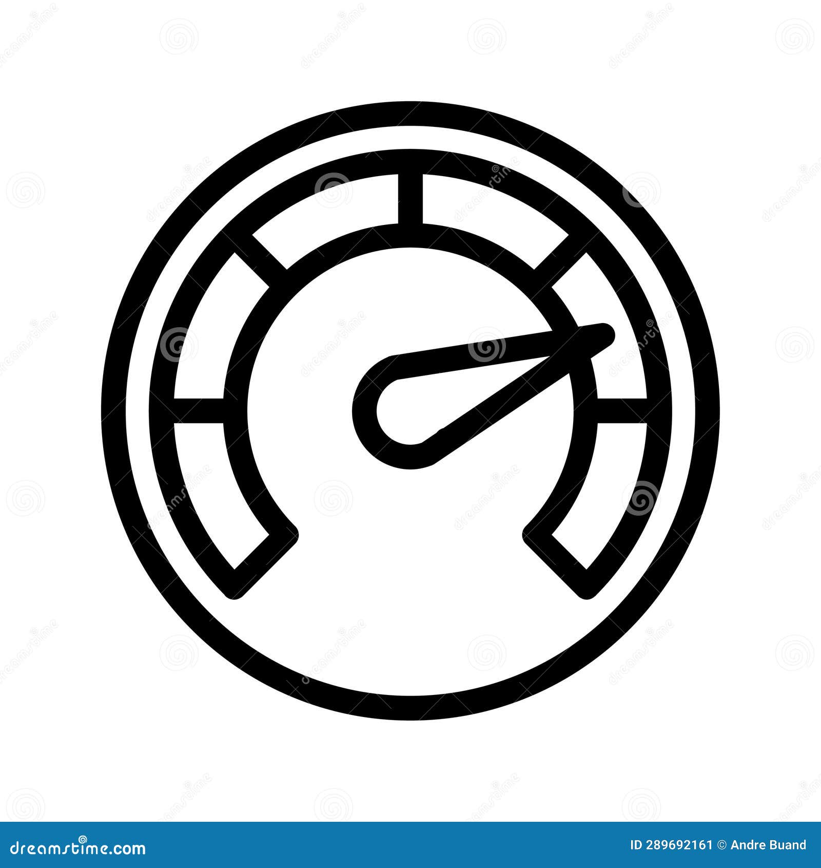 Speedometer Line Icon Illustration Vector Graphic Stock Vector ...
