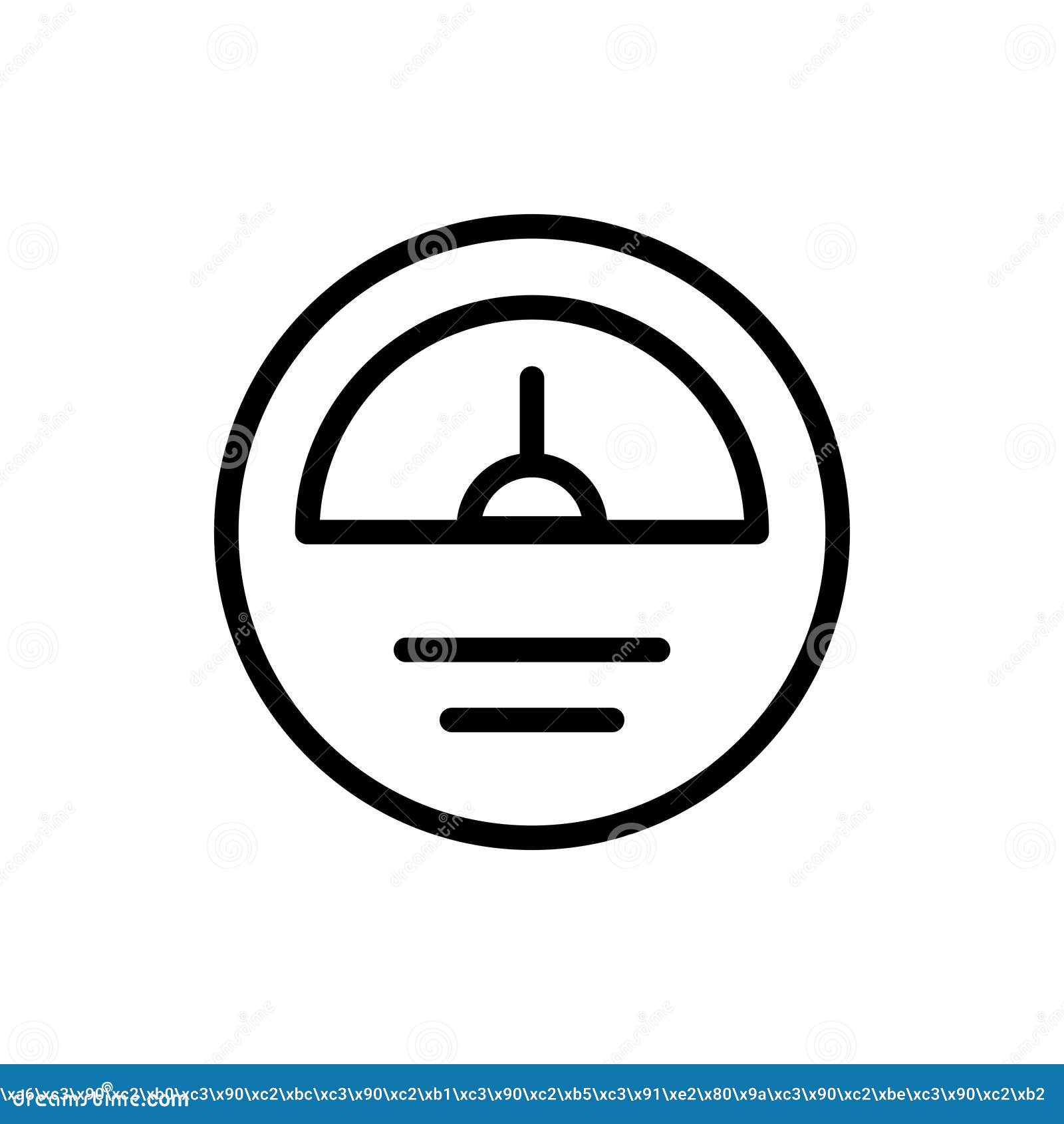 Speedometer line icon stock vector. Illustration of clock - 102673129