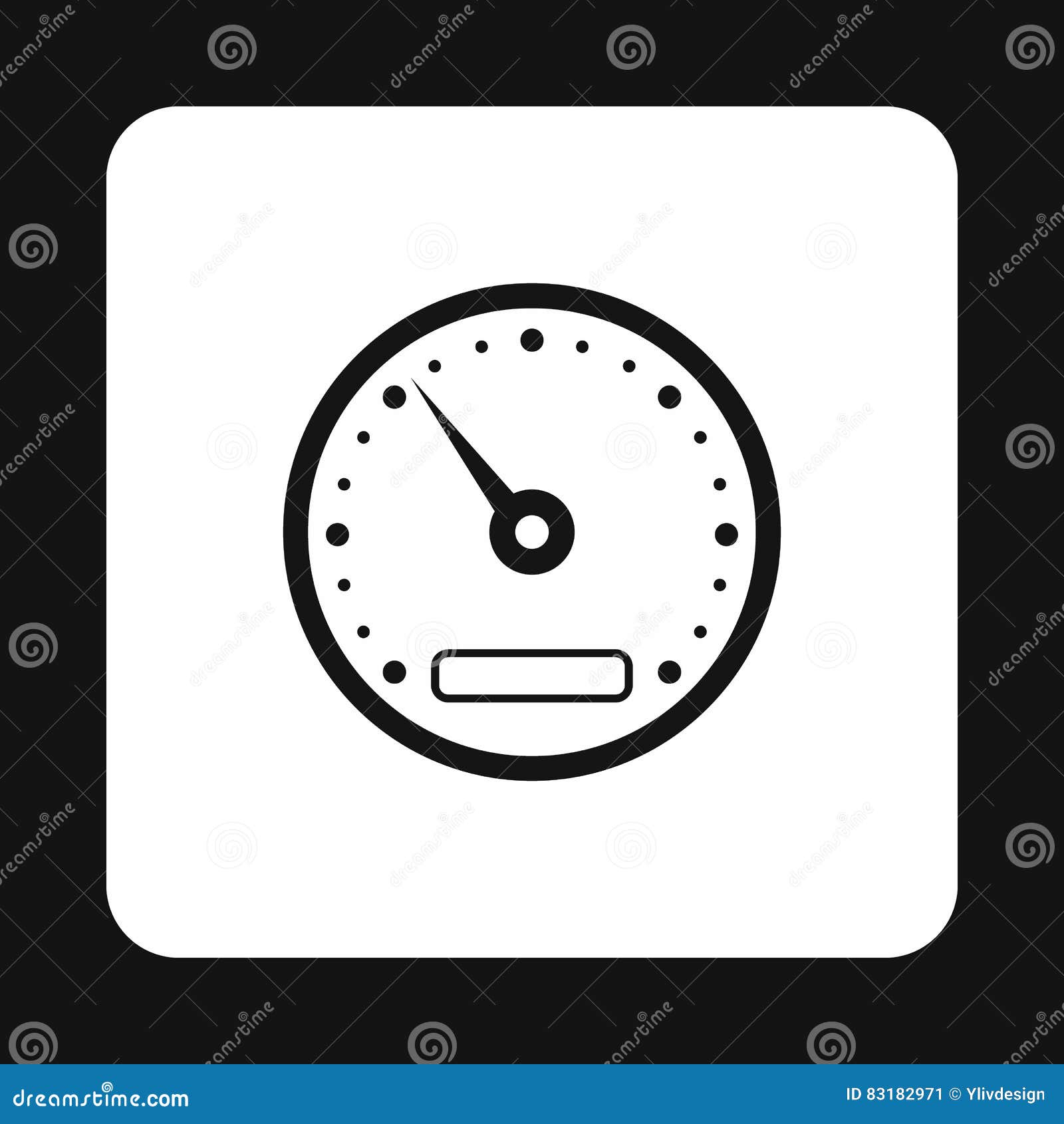 Speedometer, Measuring Scale Icon Stock Vector - Illustration of circle ...