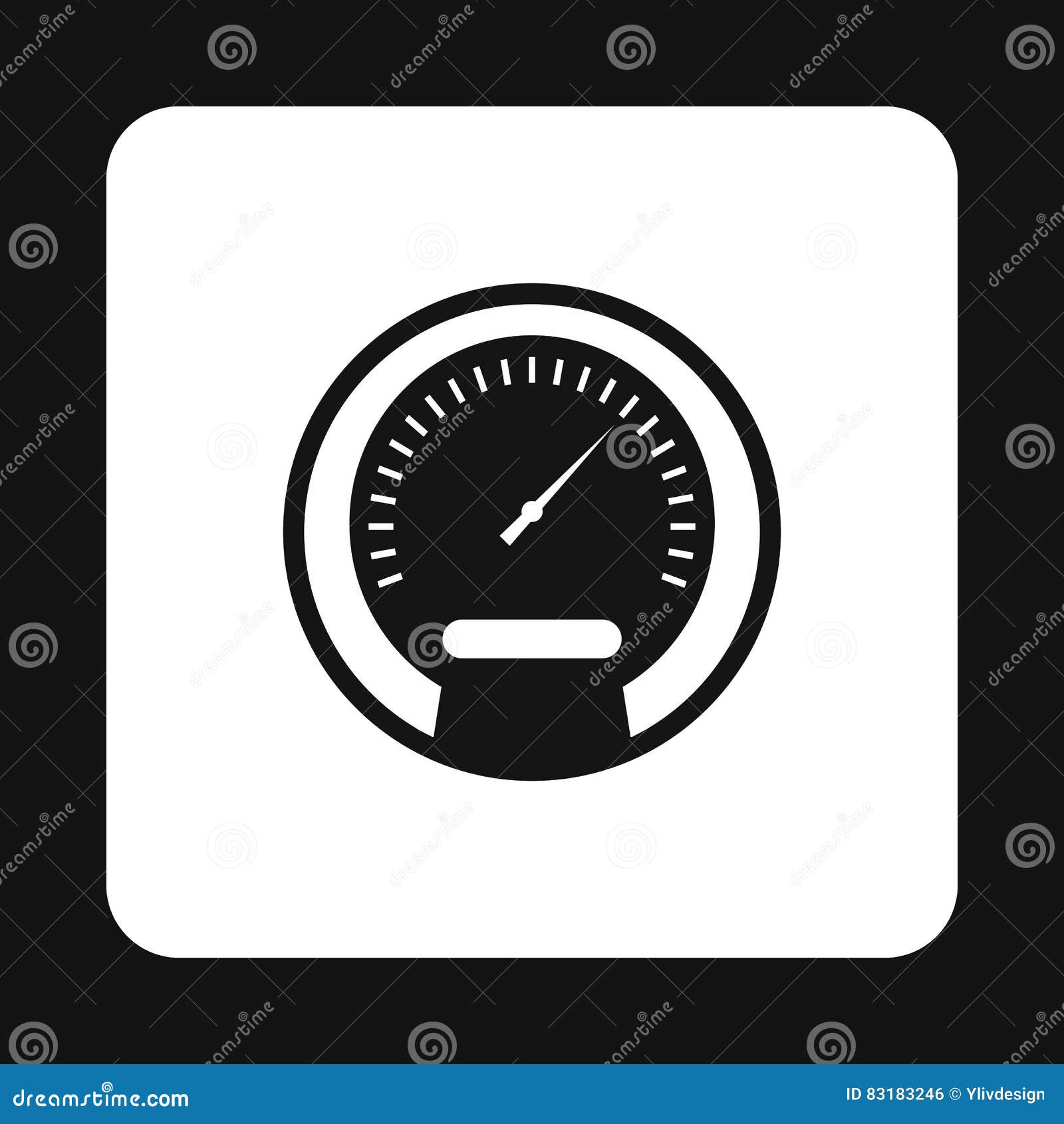 Speedometer, Measuring Scale Icon Stock Vector - Illustration of modern ...