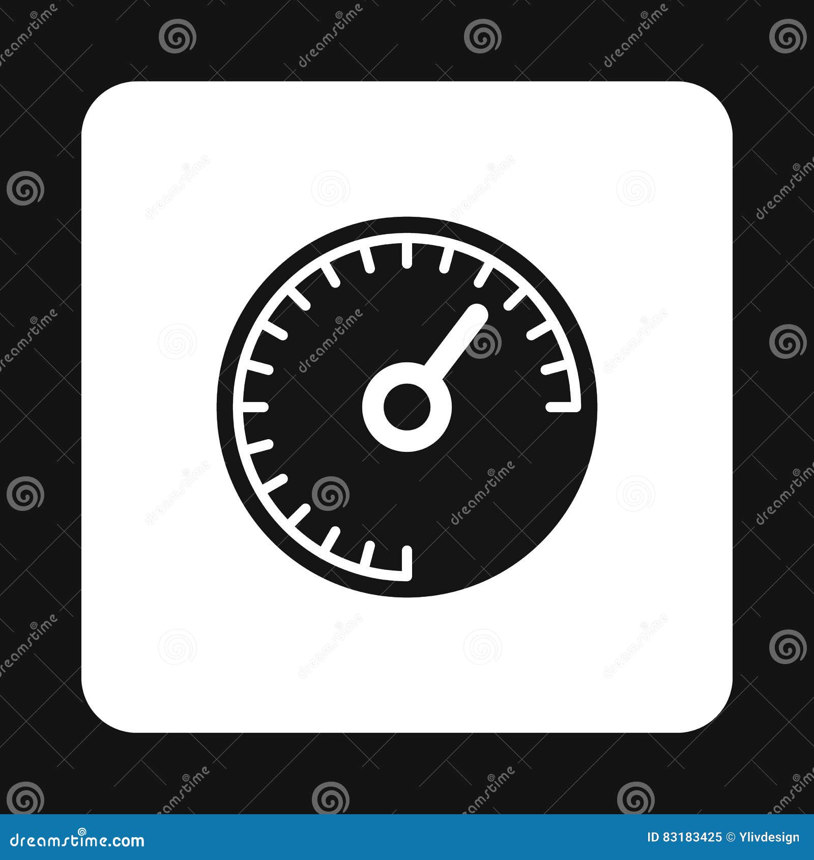 Speedometer, Measuring Scale Icon Stock Vector - Illustration of mile ...