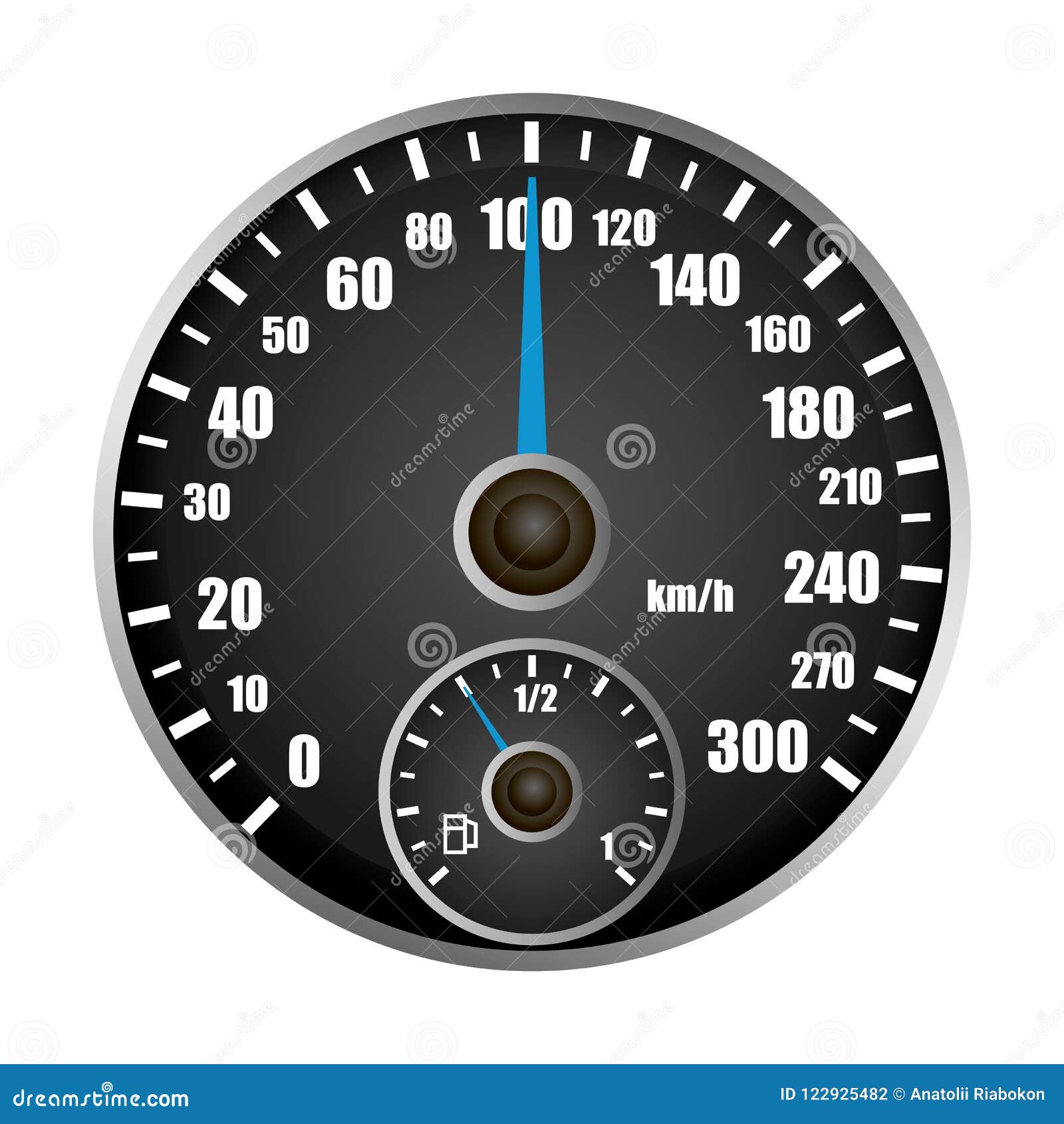 Speedometer Mockup, Realistic Style Stock Vector - Illustration of ...