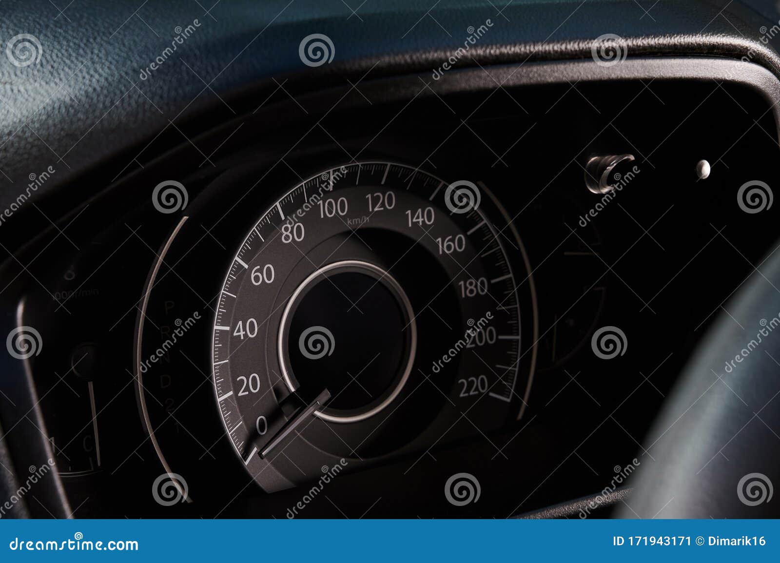 Speedometer of modern car stock image. Image of speedometer - 171943171