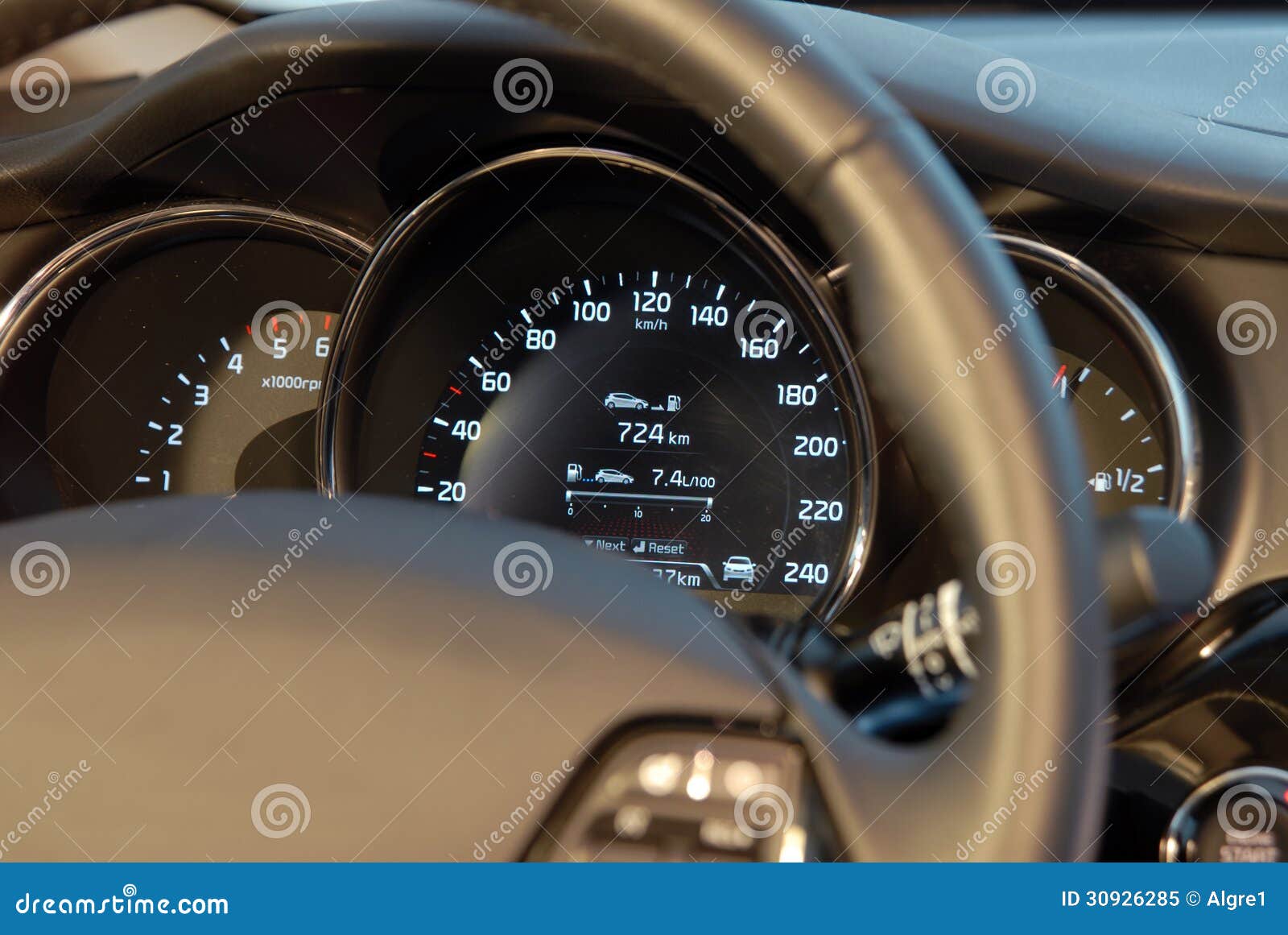 Speedometer of a Modern Car Stock Image - Image of fast, night: 30926285