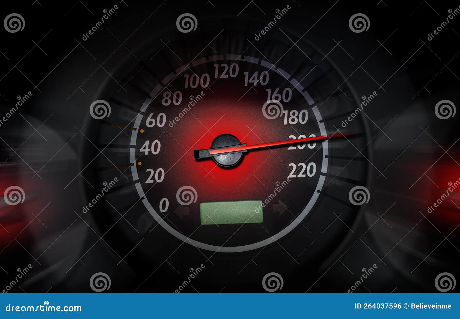 The Speedometer of a Modern Car Shows a High Driving Speed. Stock Photo ...