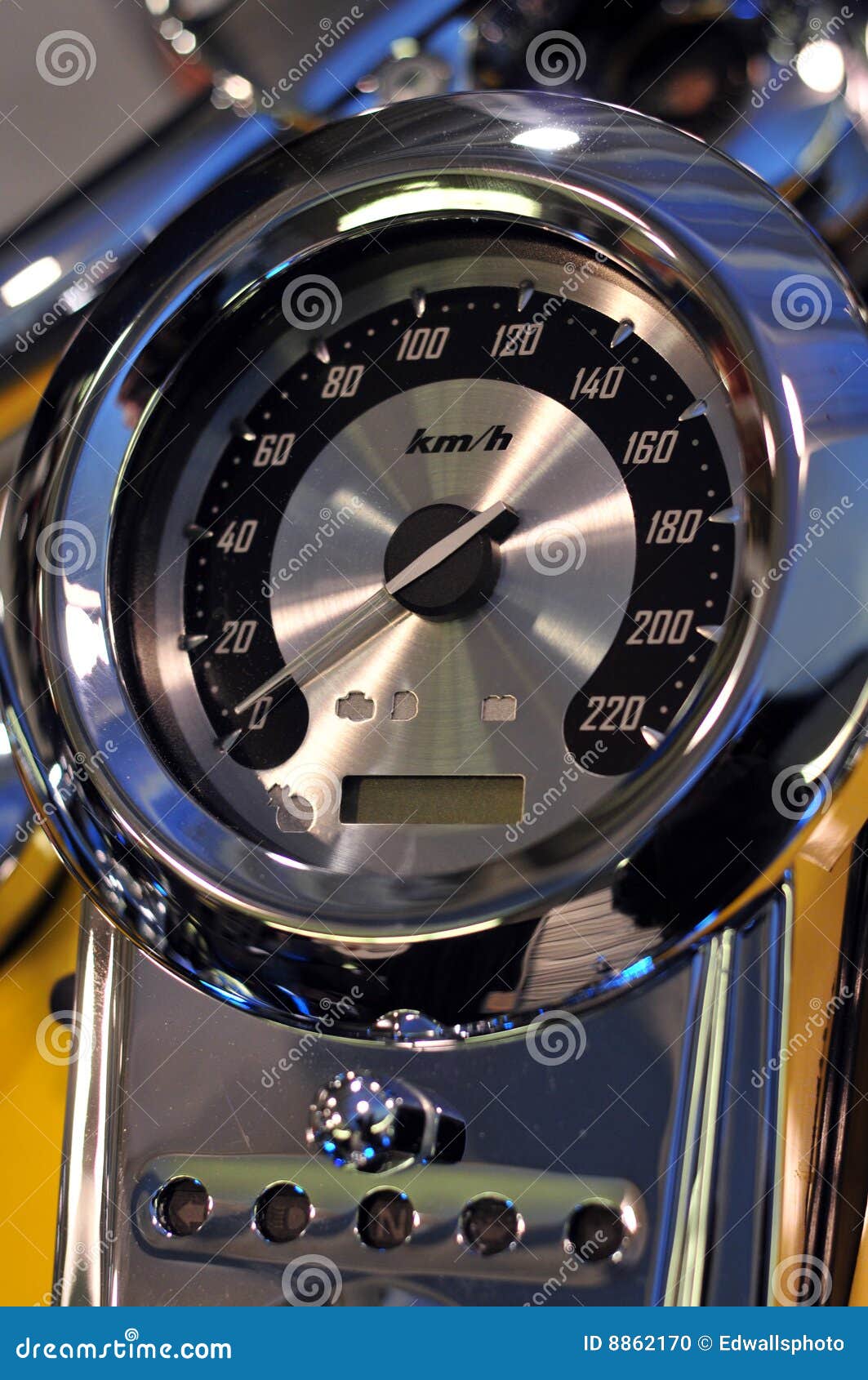 Speedometer of motorbike stock photo. Image of prestige - 8862170