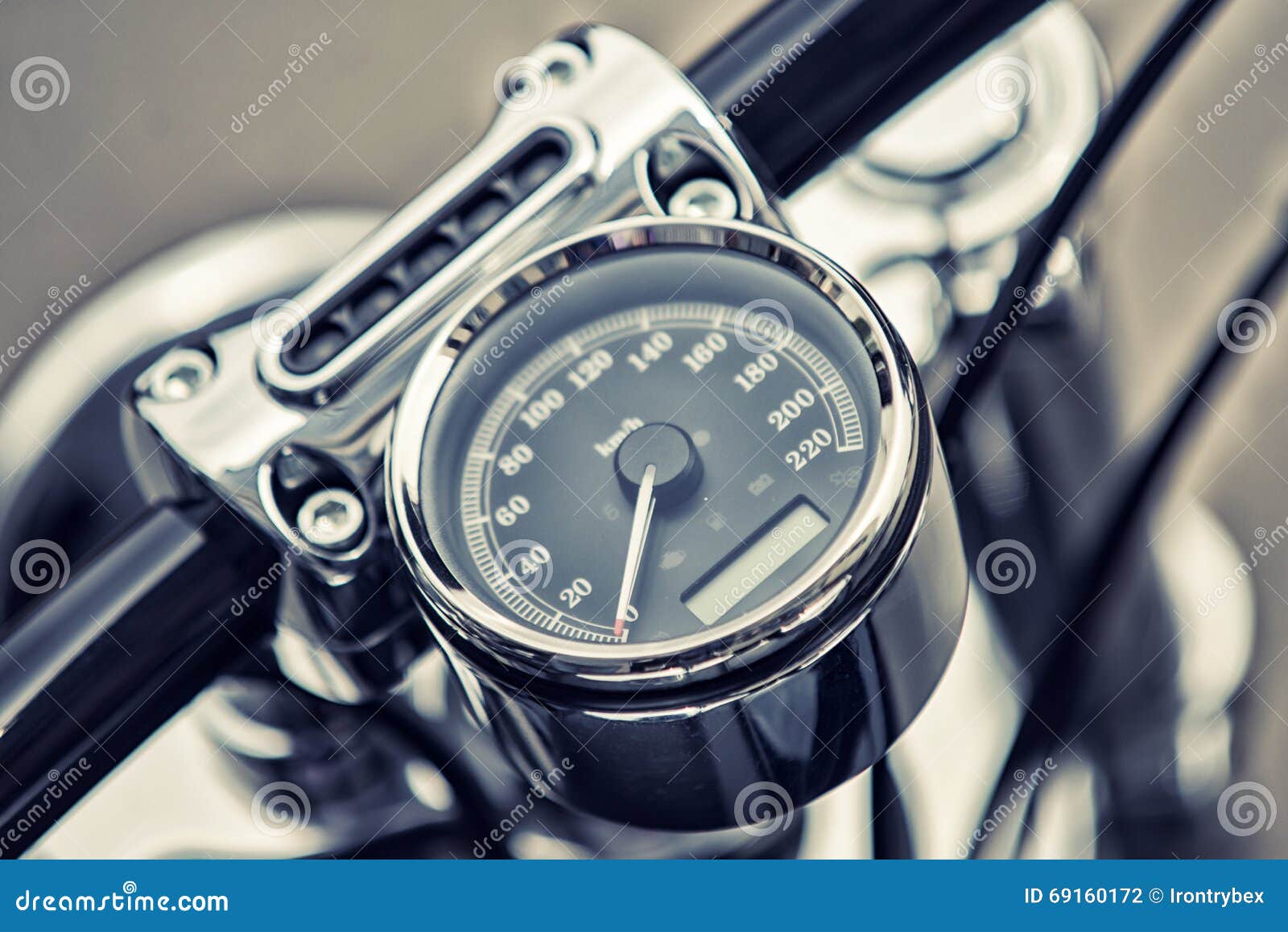 Speedometer of a Motorcycle. Stock Photo - Image of indicator ...